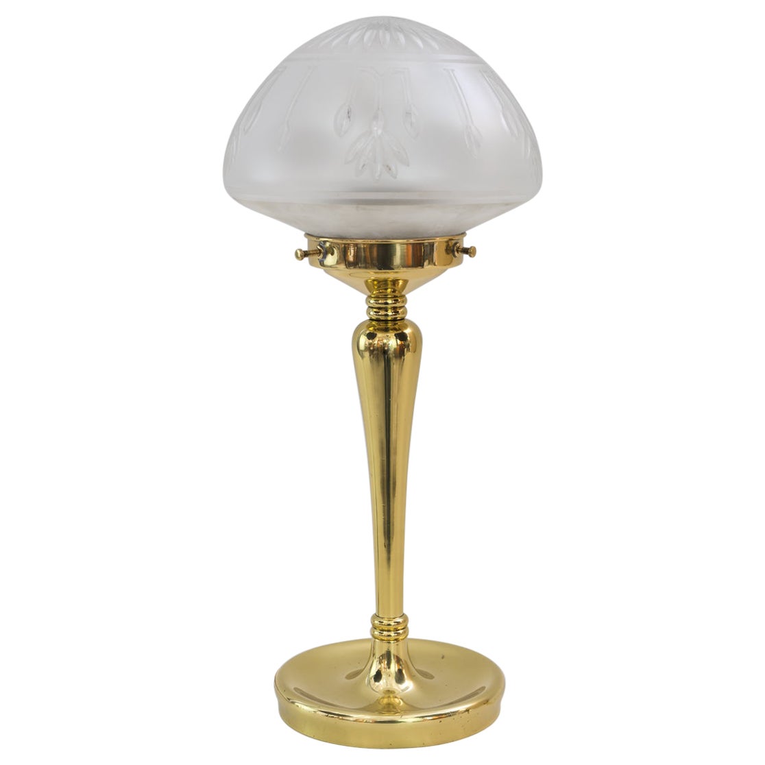 Antique Dachshunds Table Lamp With Art Glass Shade At 1stdibs
