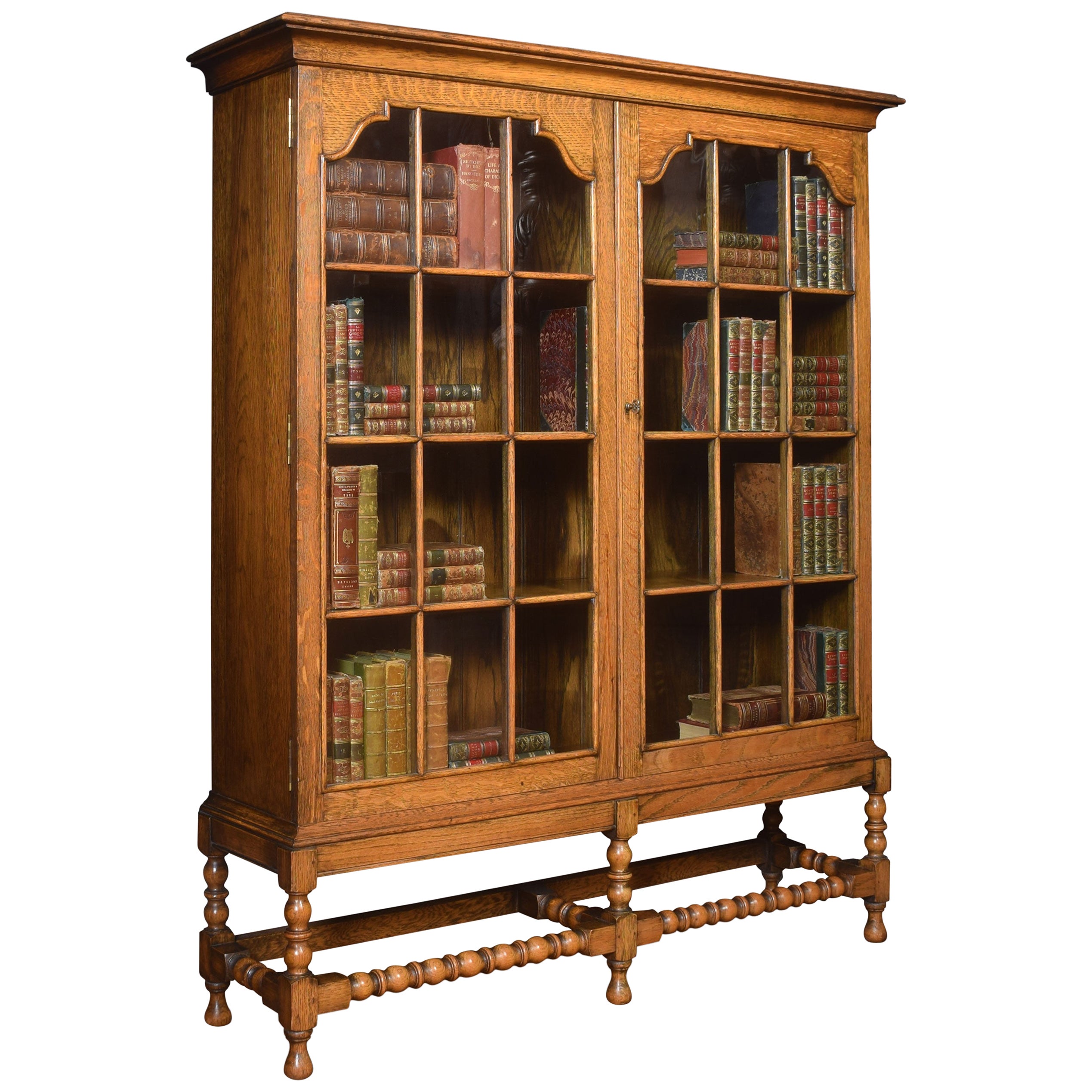 Oak Corner Bookcase at 1stDibs