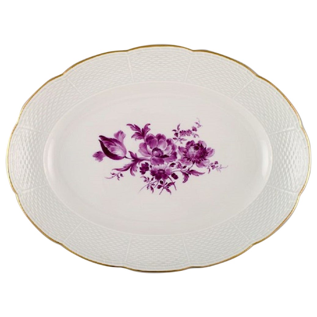 Pair of Antique Serving Platters, KPM Hand Painted and Gilt Encrusted ...