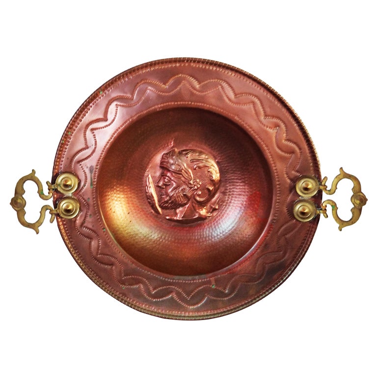 Copper Plate or Brazier Renaissance Revival Large Plate With Carved ...