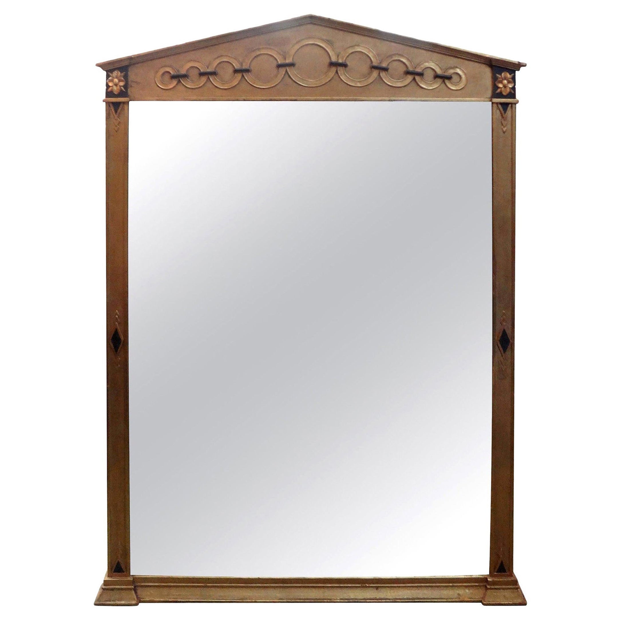 Neoclassical Style Parcel Giltwood Mirror at 1stDibs
