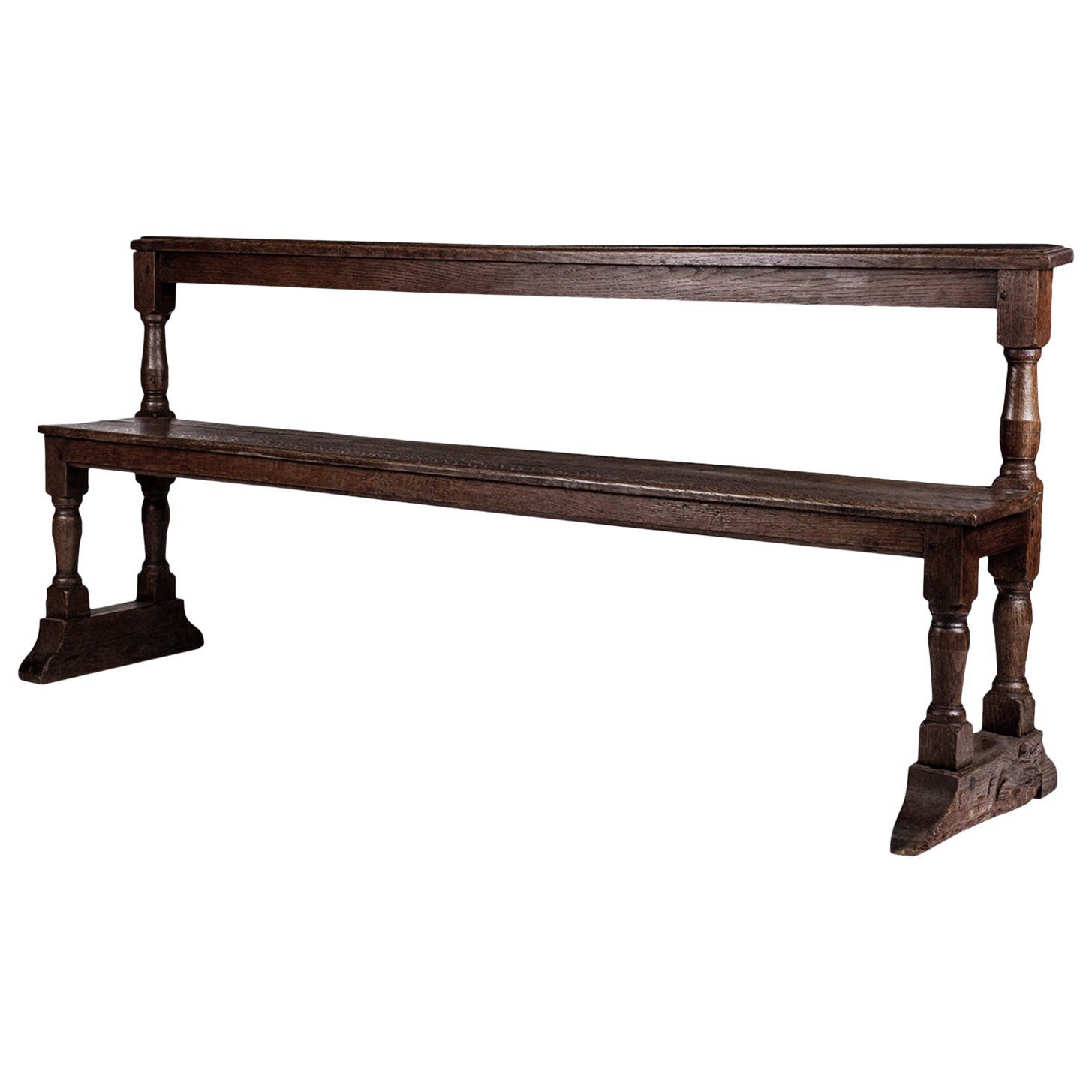Double-Sided Train Station Bench at 1stDibs