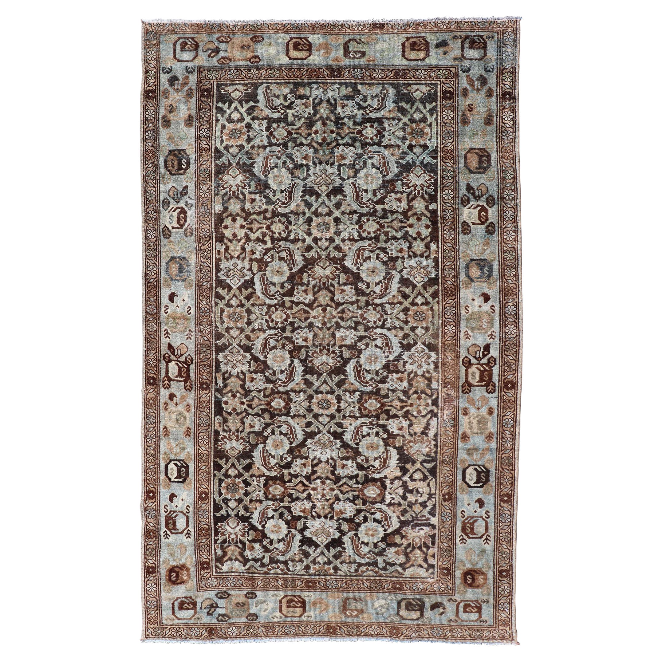 Vintage Persian Hamadan Rug with Traditional Style and Malayer Herati ...