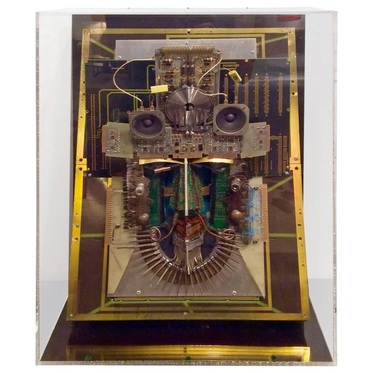 George Dergalis 1988 Unique Sculpture of Old Computer Parts For Sale at ...
