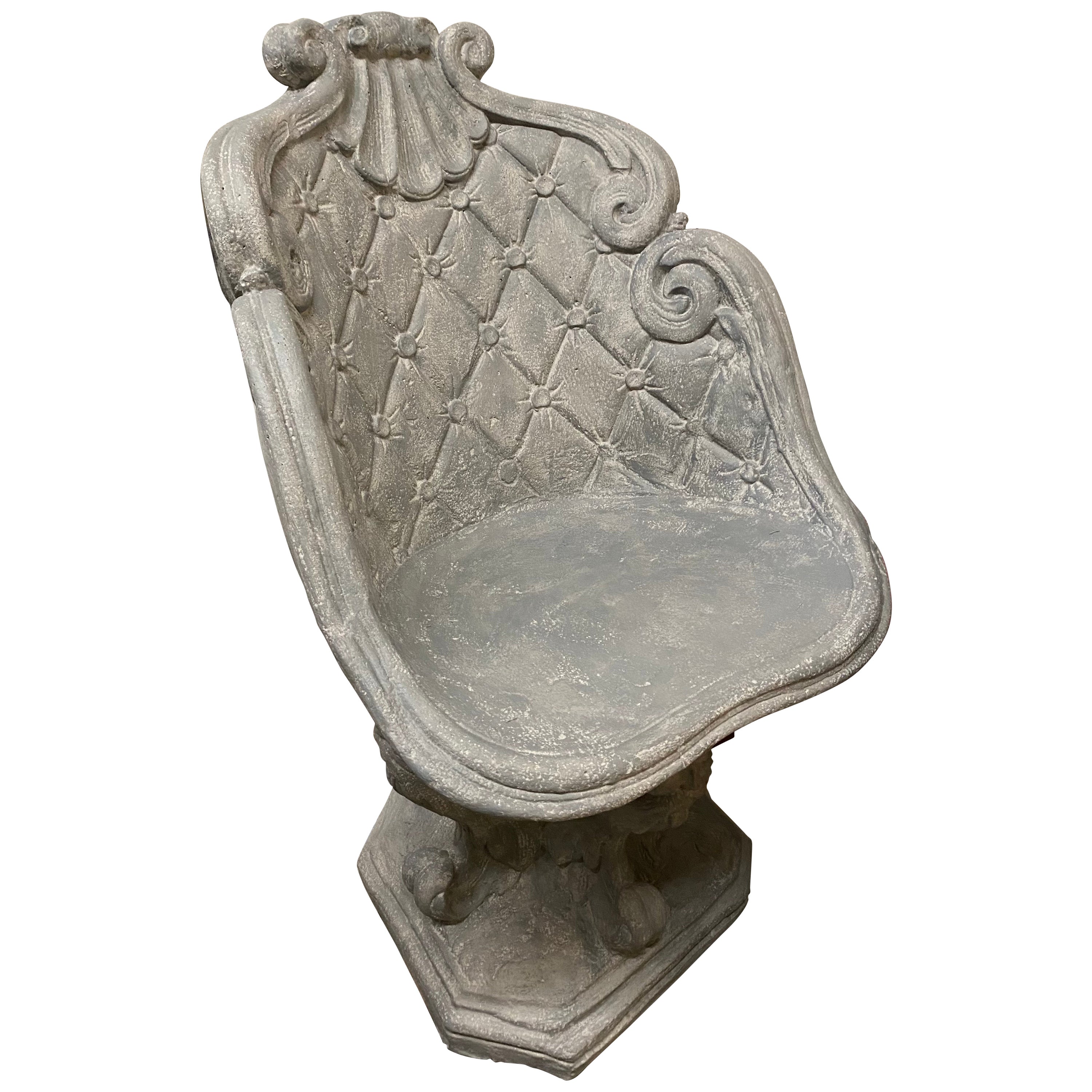 Monumental Cast Concrete Garden Chairs For Sale at 1stDibs