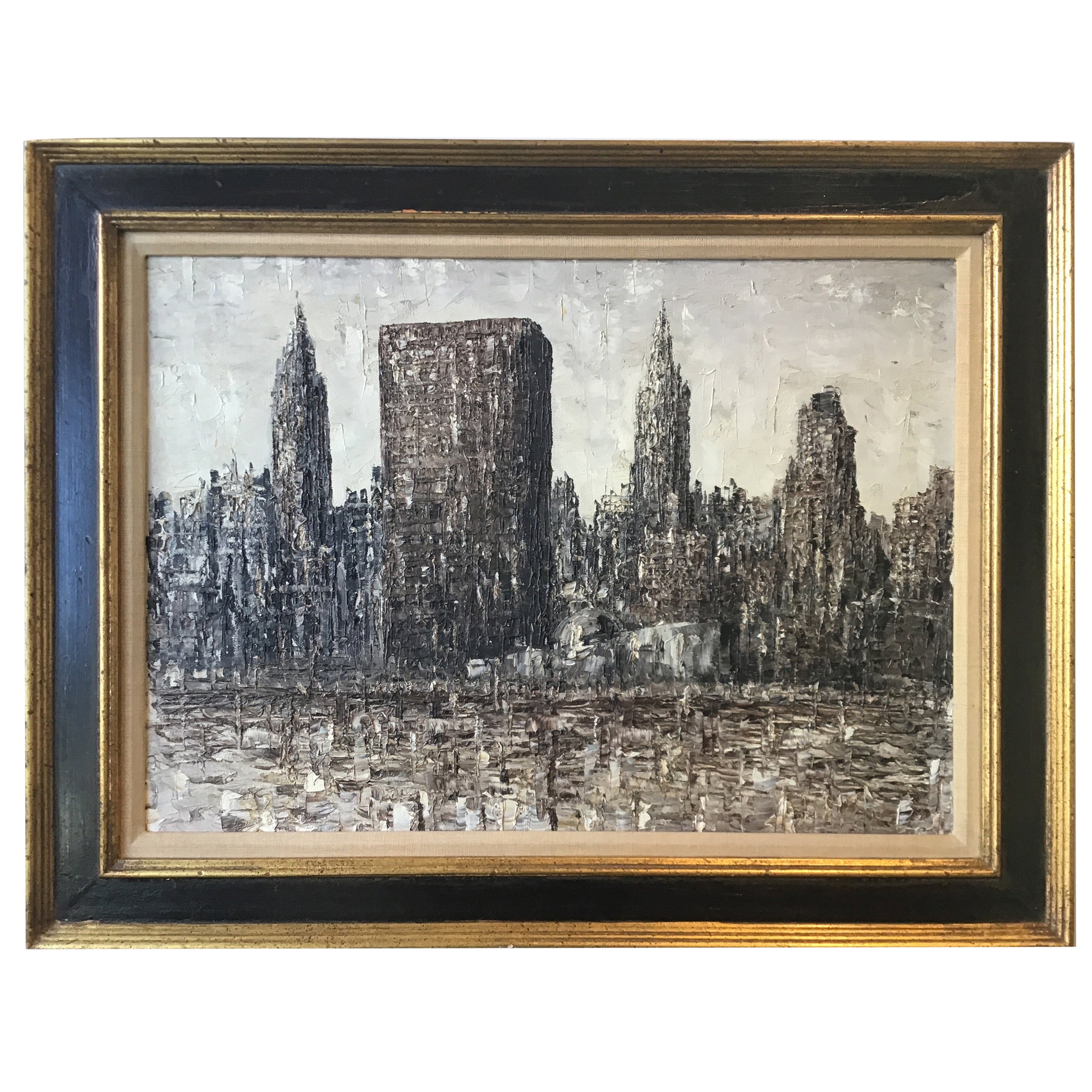 Signed Lithograph of a Cityscape, A New York City Building For Sale at ...