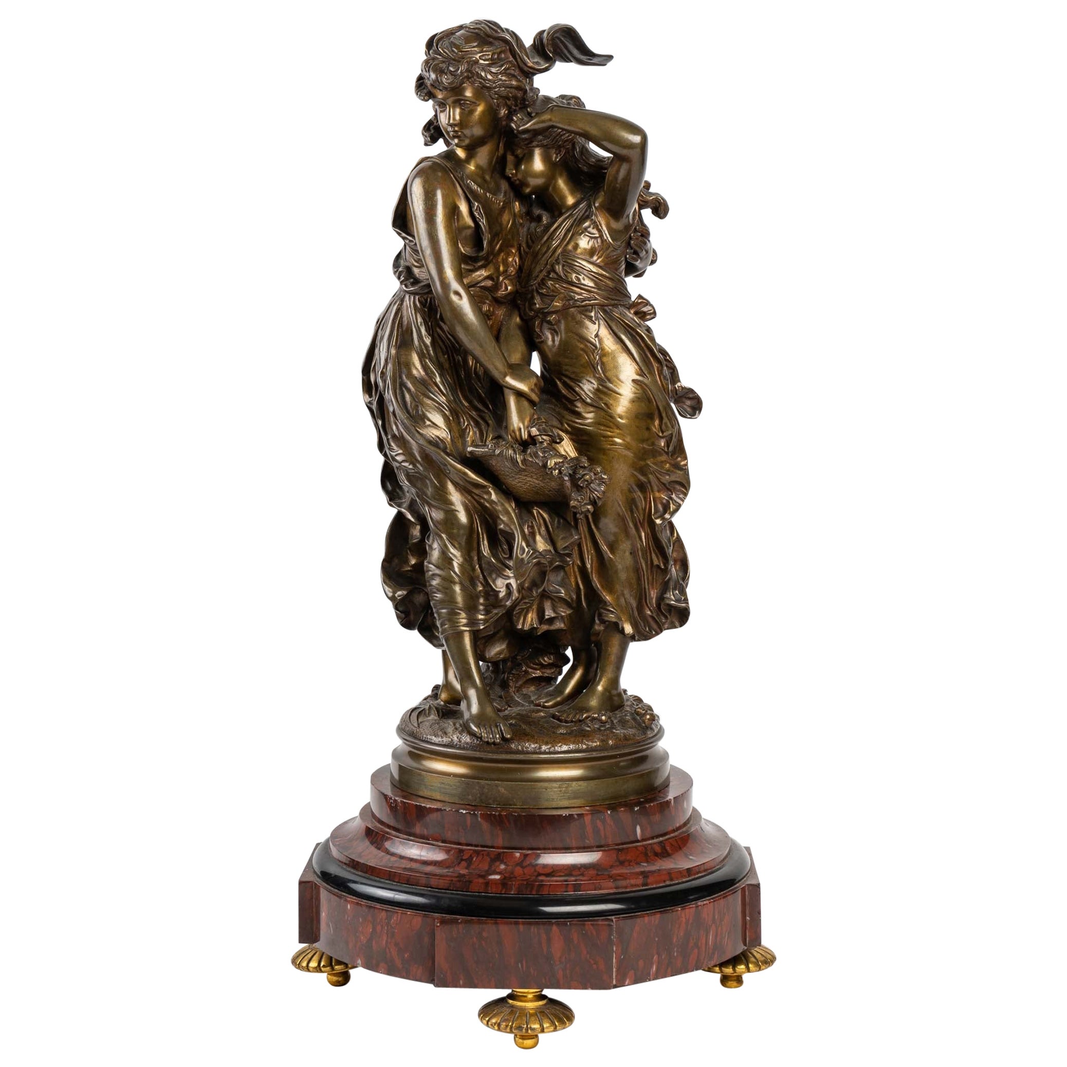 Antique French Bronze Auguste Moreau Statue, circa 1900 at 1stDibs