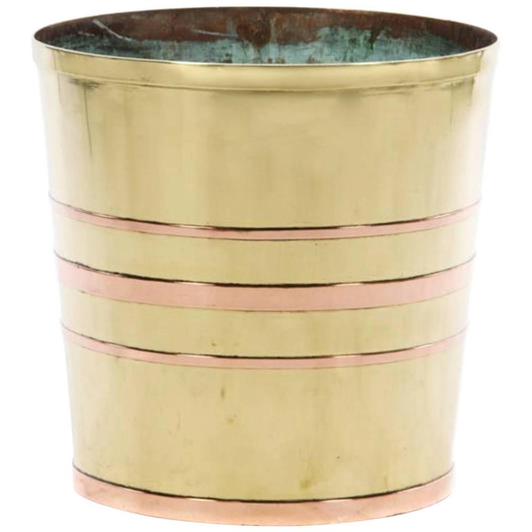 Monumental 19th Century English Georgian Brass and Copper Firewood ...