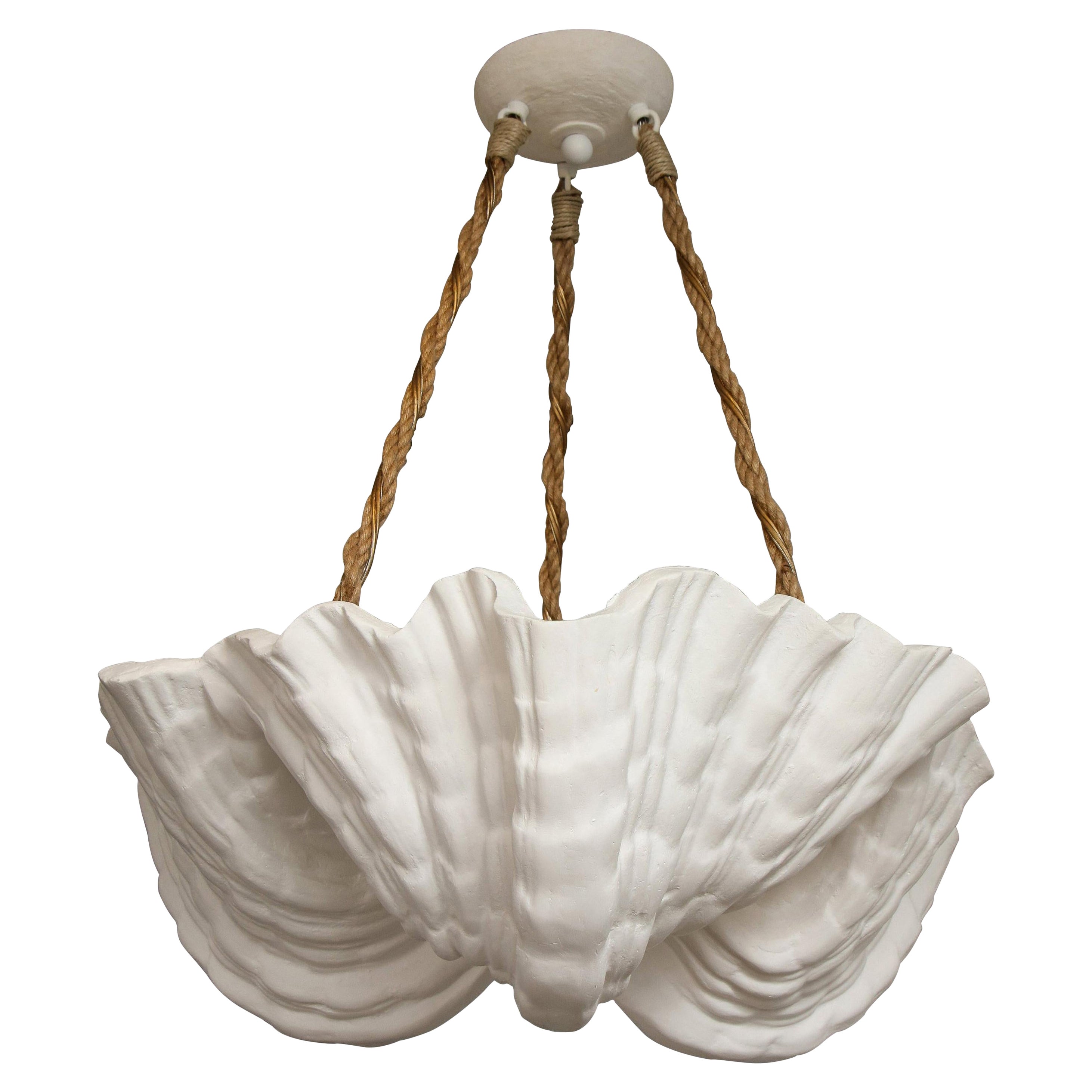 Sea Shell Ceiling Fixture in Plaster by Sirmos at 1stDibs