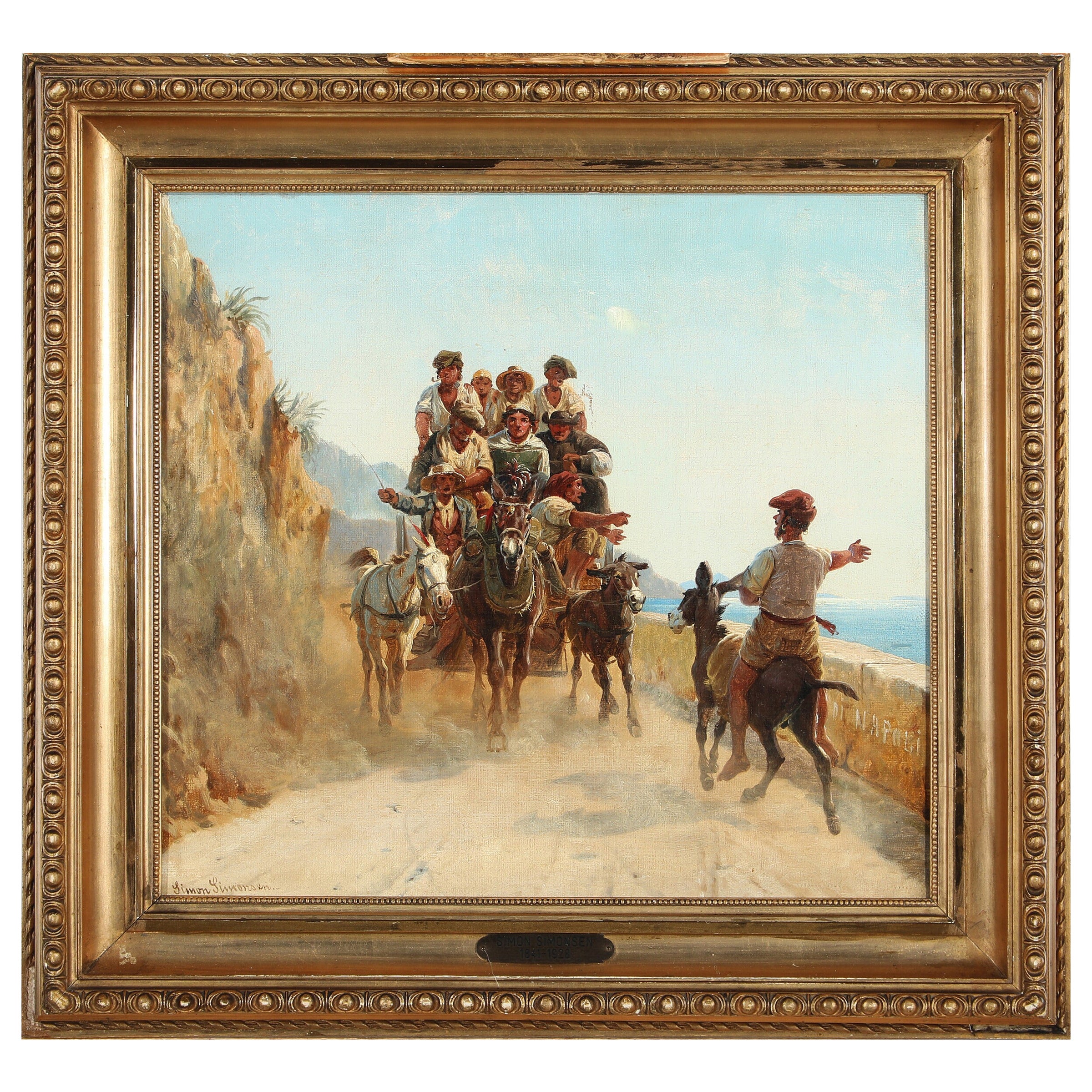 Original Oil on Canvas Painting of Dapple Gray Horse Signed Simon ...