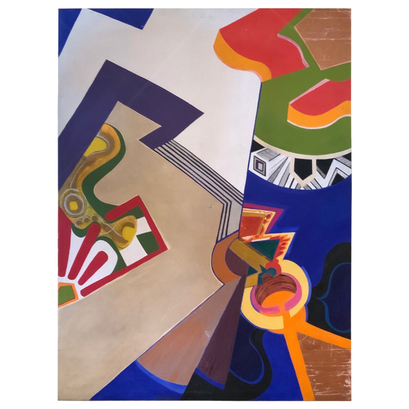 Large Abstract Oil Painting By Patrick Kelly 1961. at 1stDibs