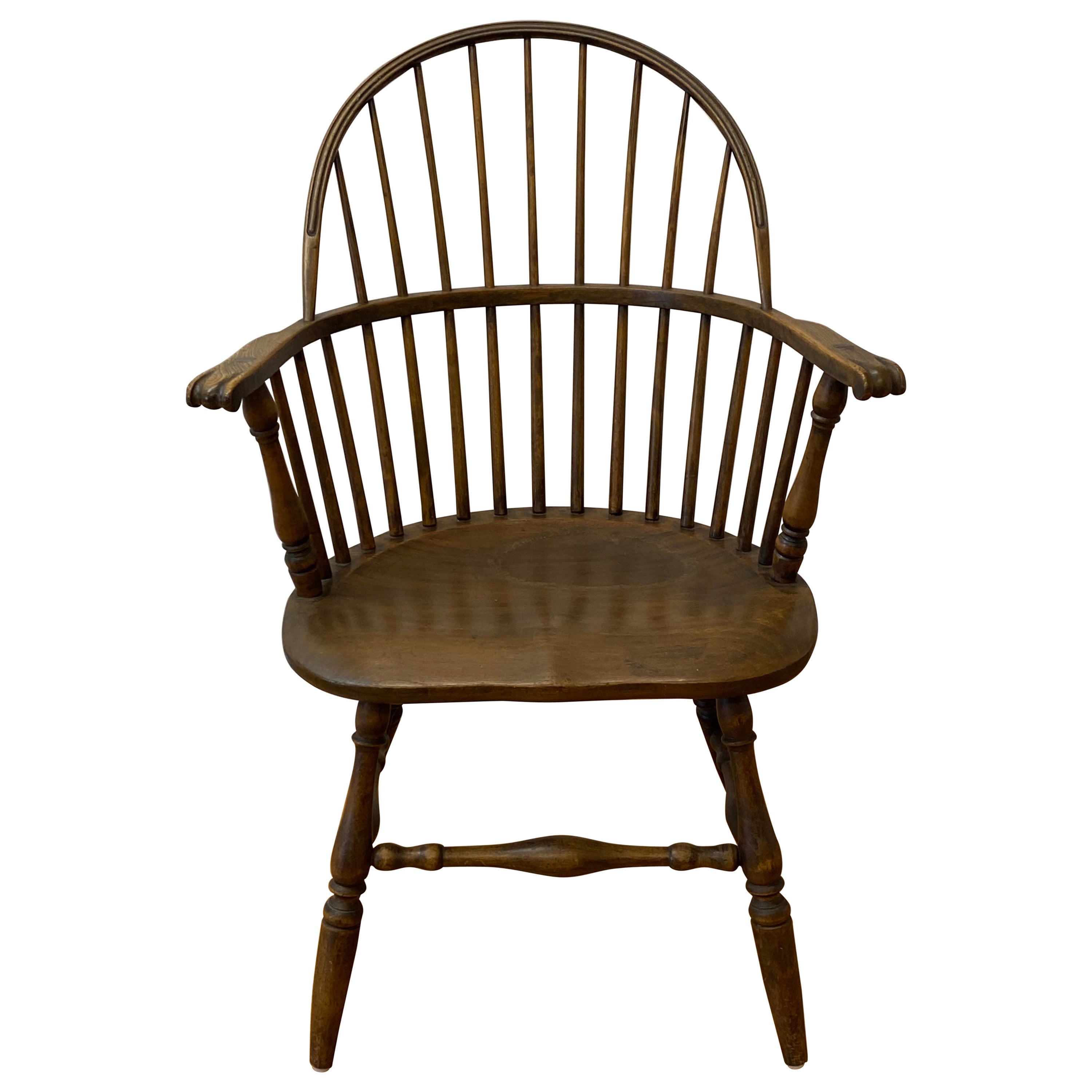 Antique Grain Painted Continuous Arm Bow Back Windsor Childs Chair ...
