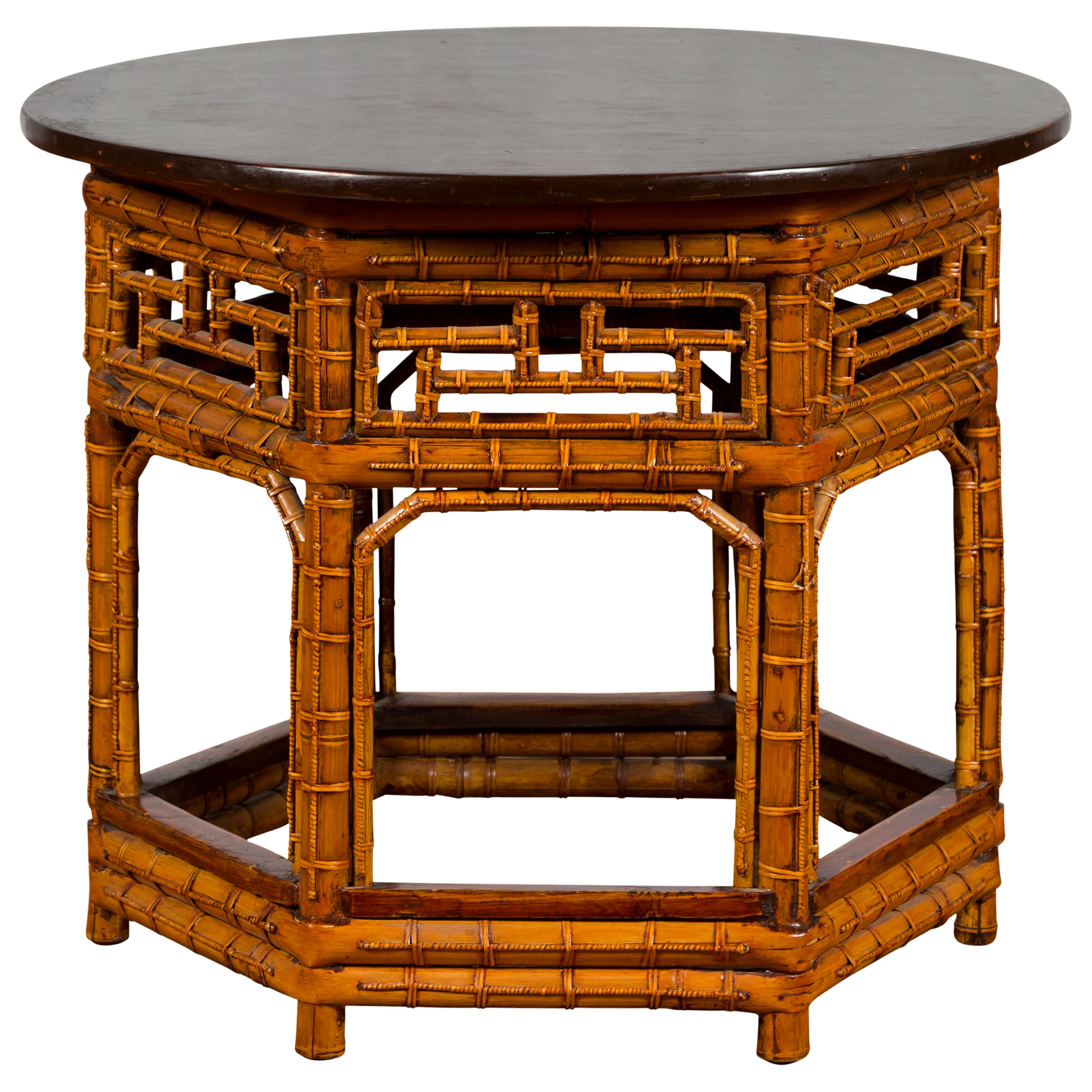 Pair of Qing Dynasty Chinese Rosewood Rectangular Side Tables, 19th ...