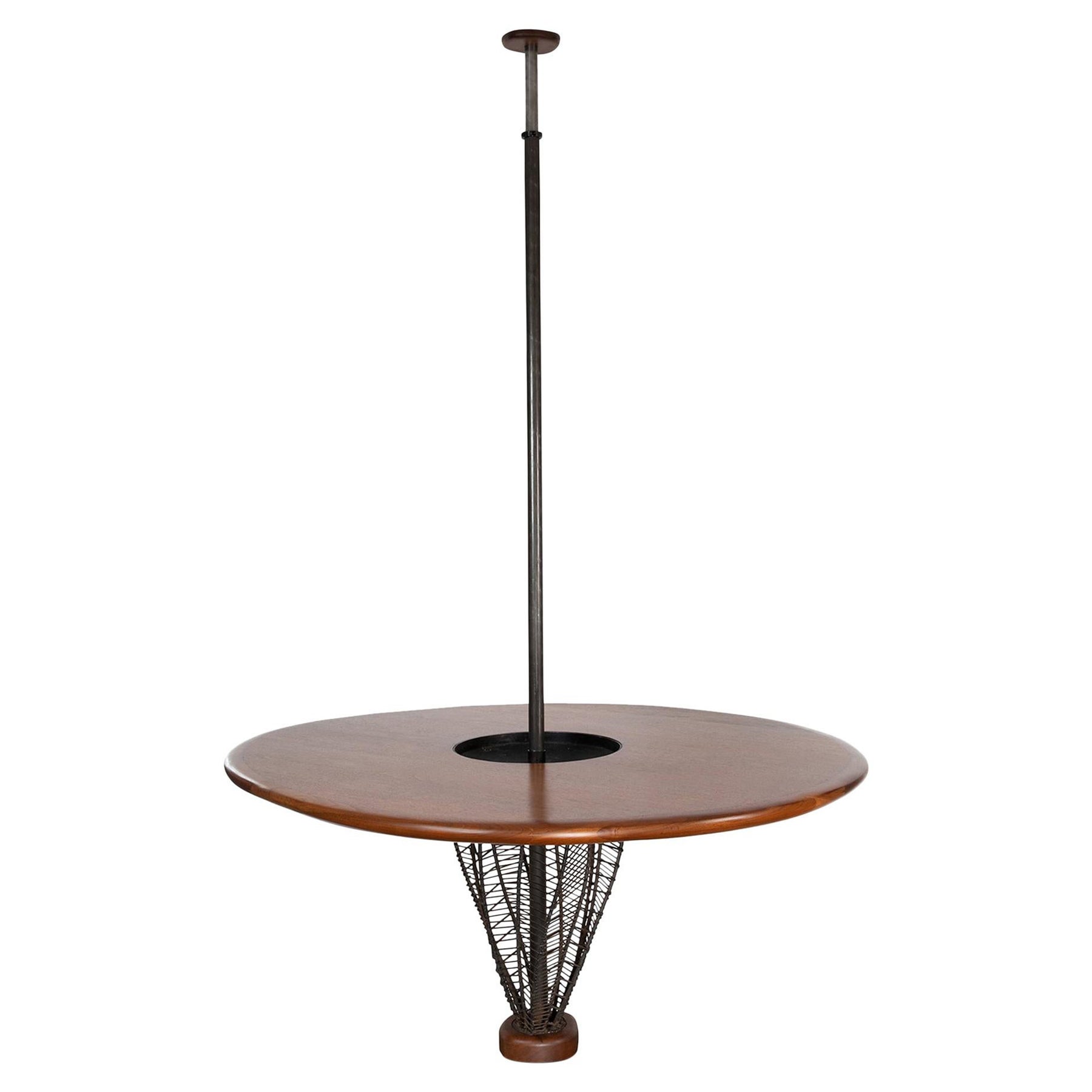 Lee Porzio and Allen Ditson Walnut Ceramic Side Tables at 1stDibs