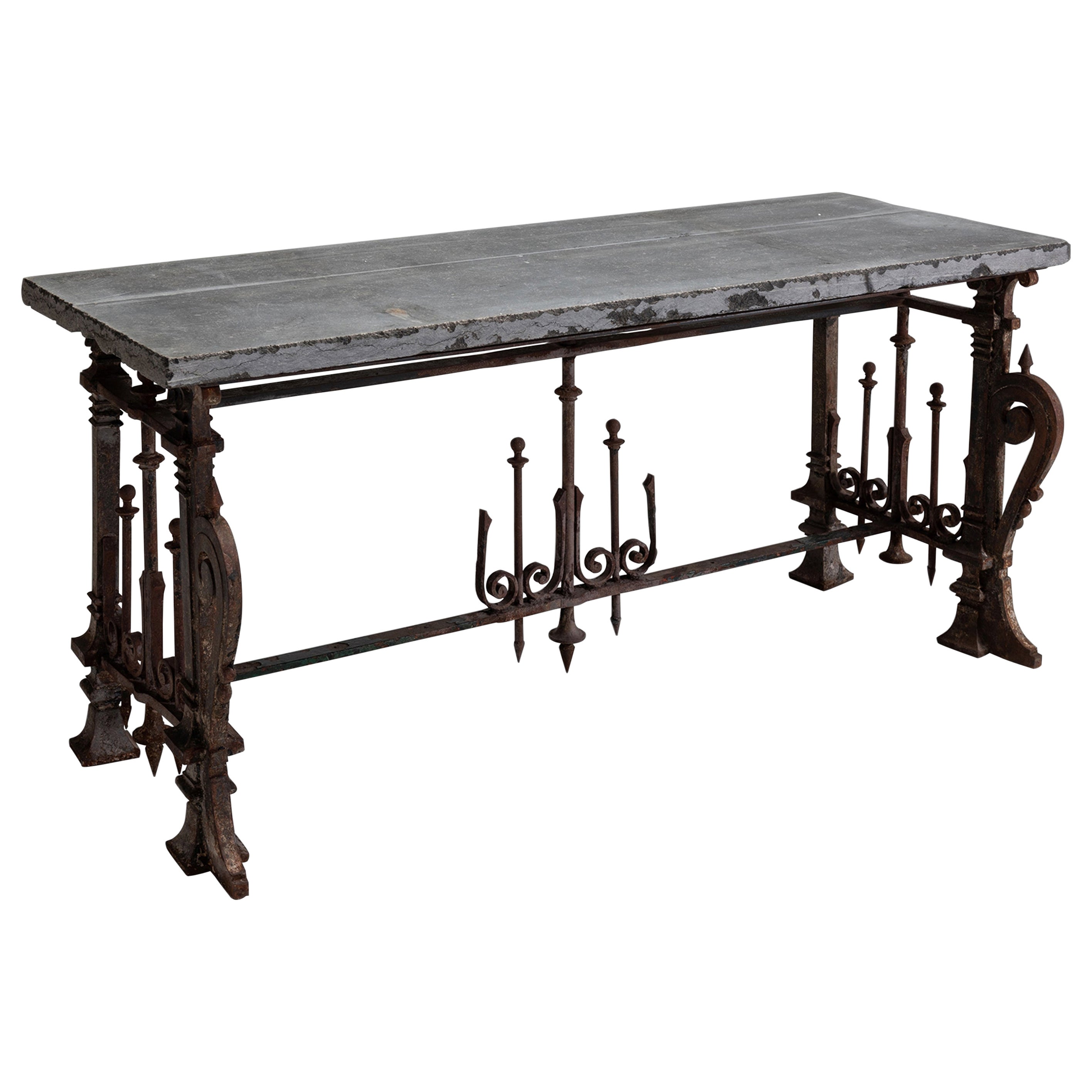 Wrought Iron Console/Sofa Table at 1stDibs