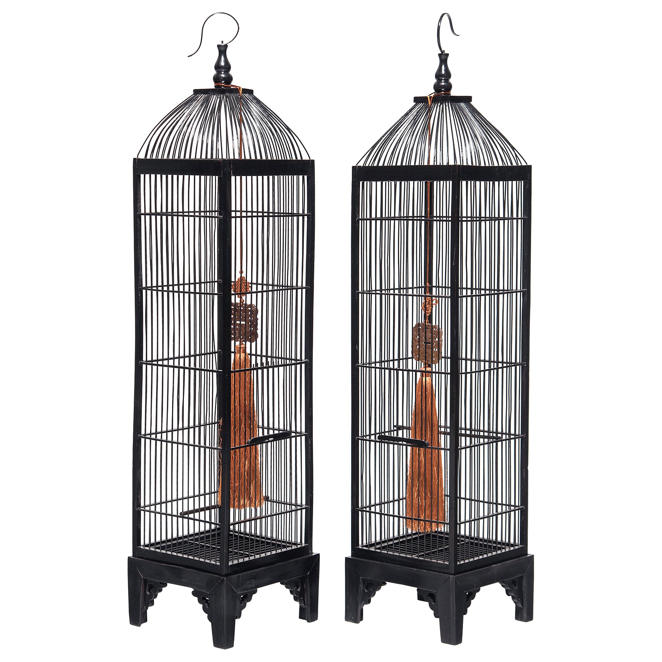 Antique Wooden Chinese Bird Cage at 1stDibs