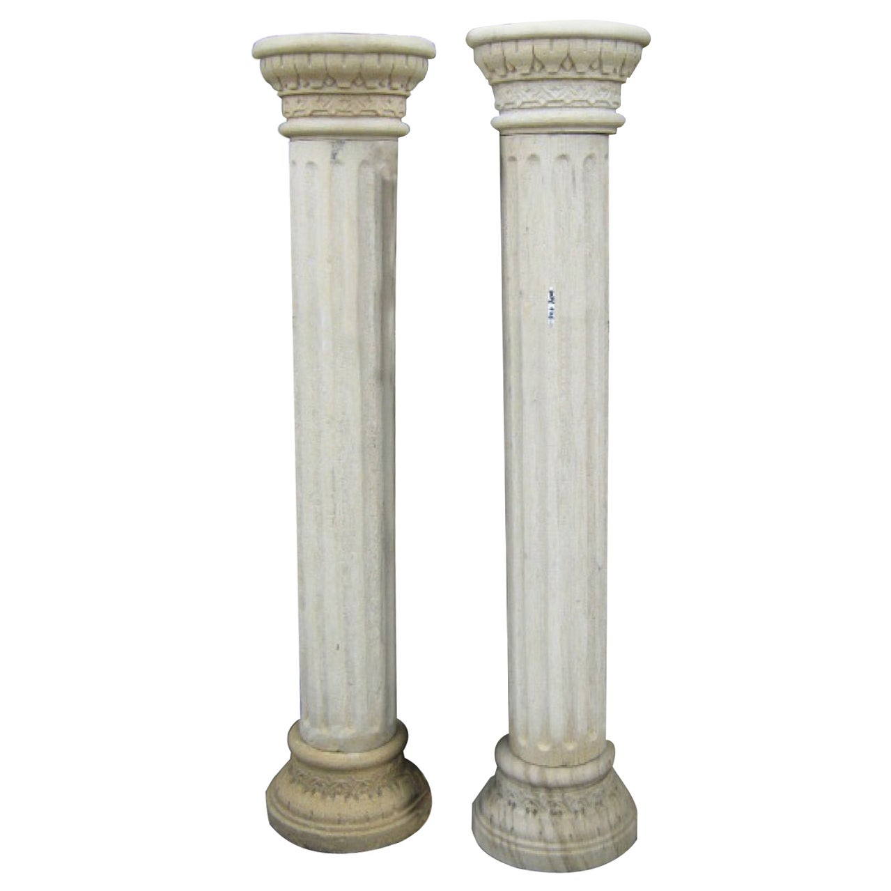 Decorative Short Hardwood Pillars, 20th Century For Sale at 1stDibs