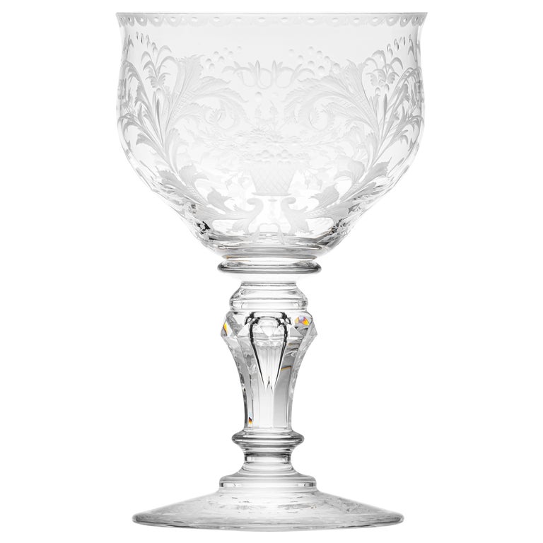 Baroque Style Wine Engraved Goblet, 7 oz For Sale at 1stDibs | baroque wine
