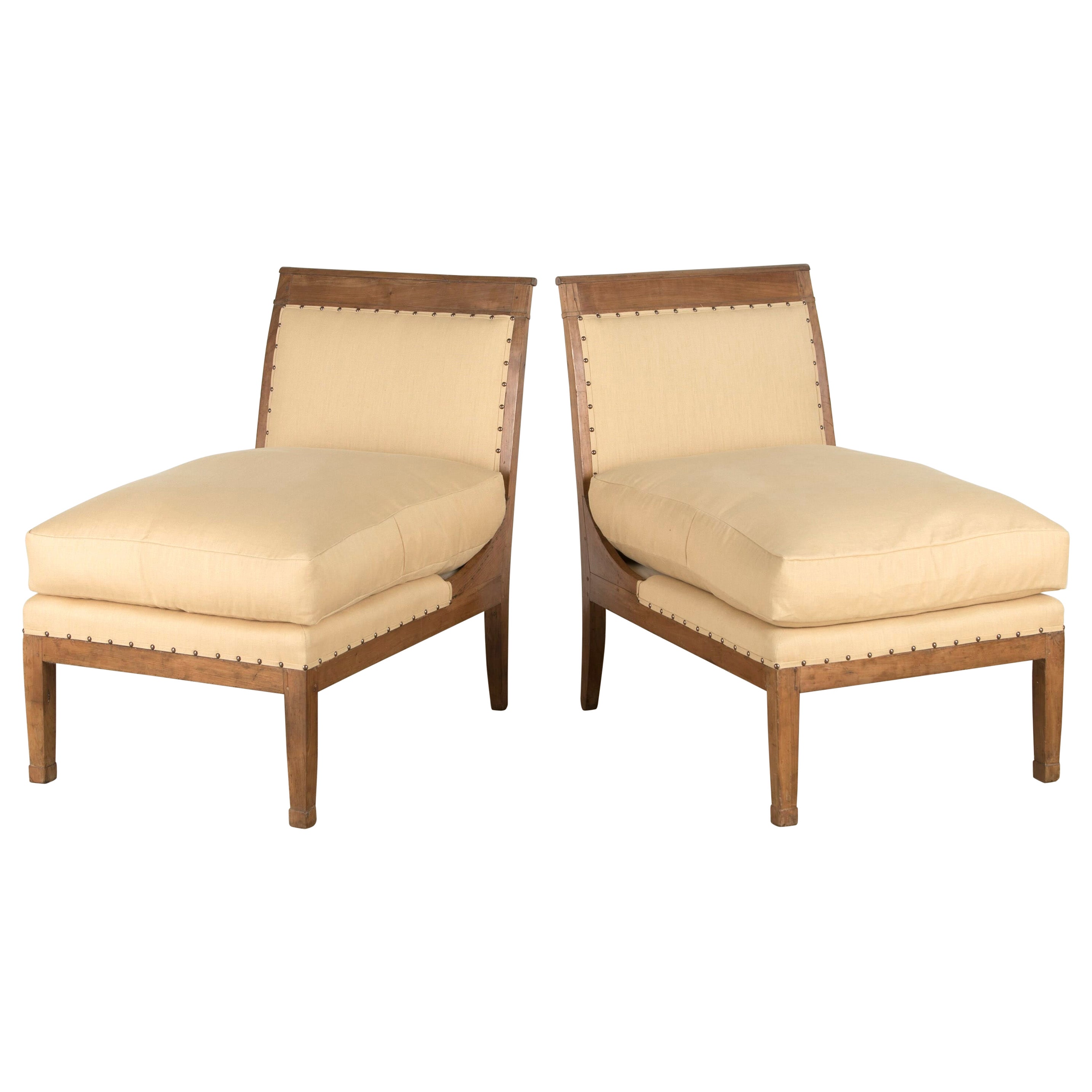 French 19th Century Slipper Chair at 1stDibs