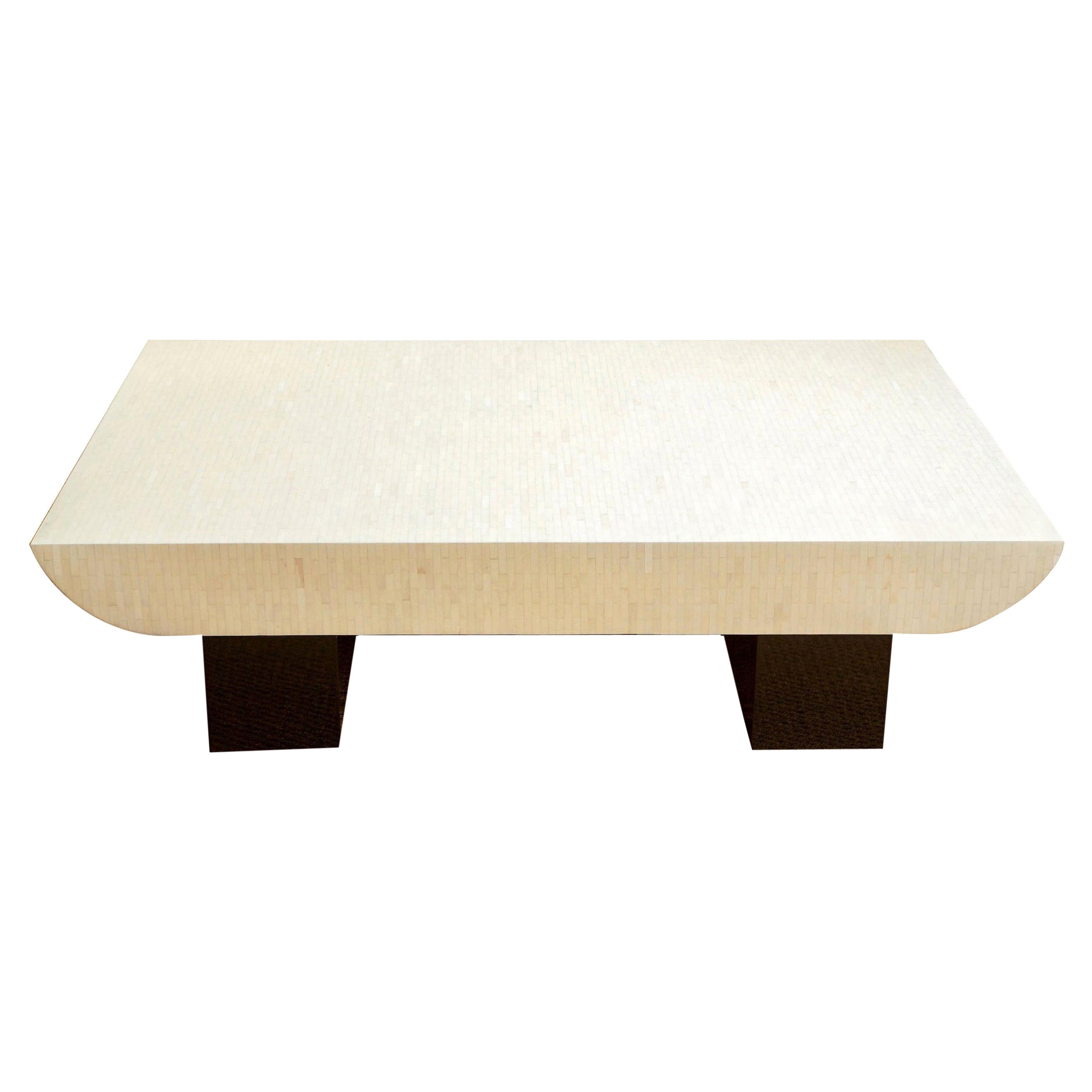 Les Prismatiques Lucite and Glass Rectangular "Luna" Cocktail Table at ...