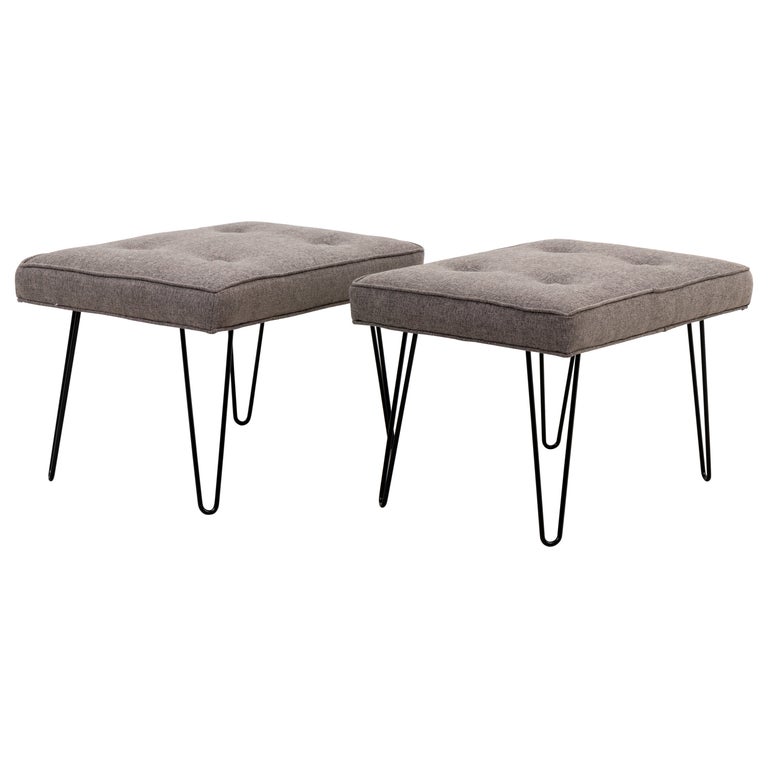 Pair Custom Hairpin Leg Benches For Sale at 1stDibs