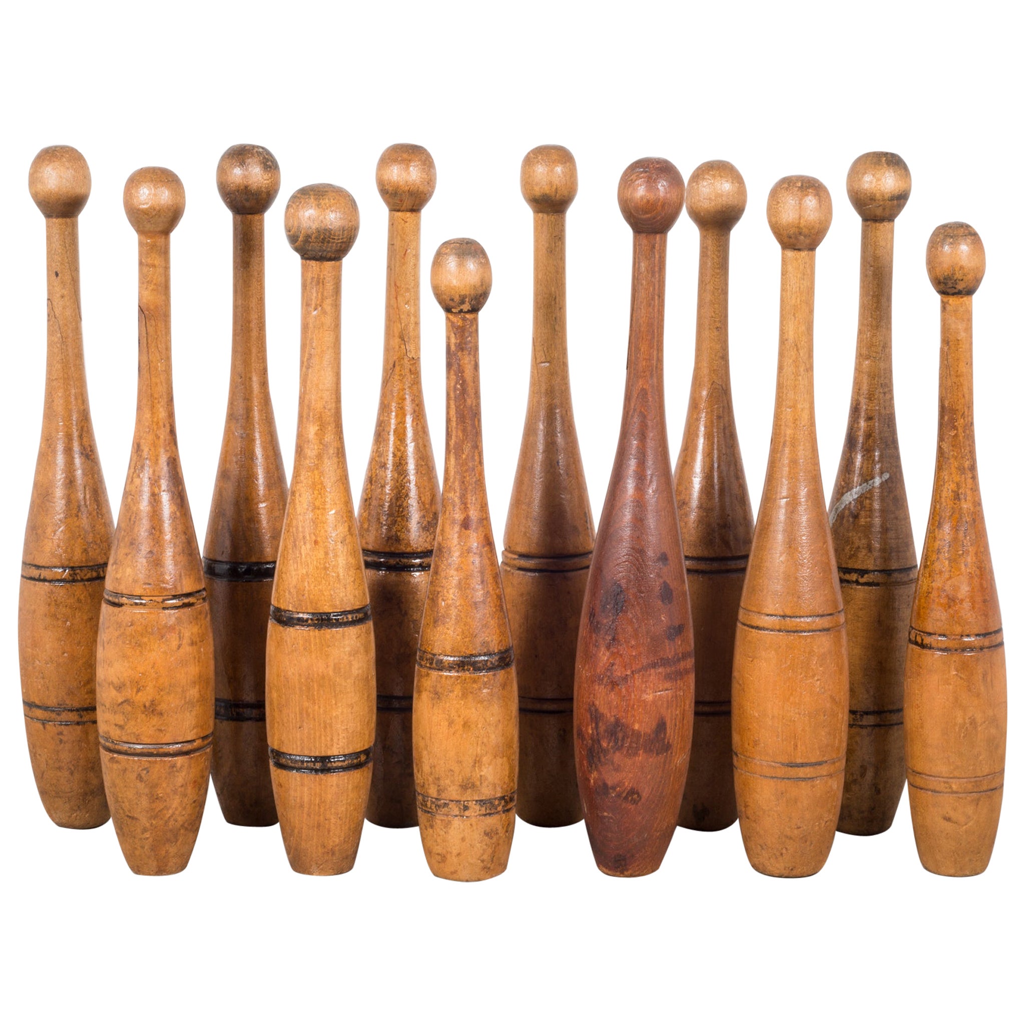 Collection of Antique Wooden Exercise/Juggling Pins c.1930-Priced per ...