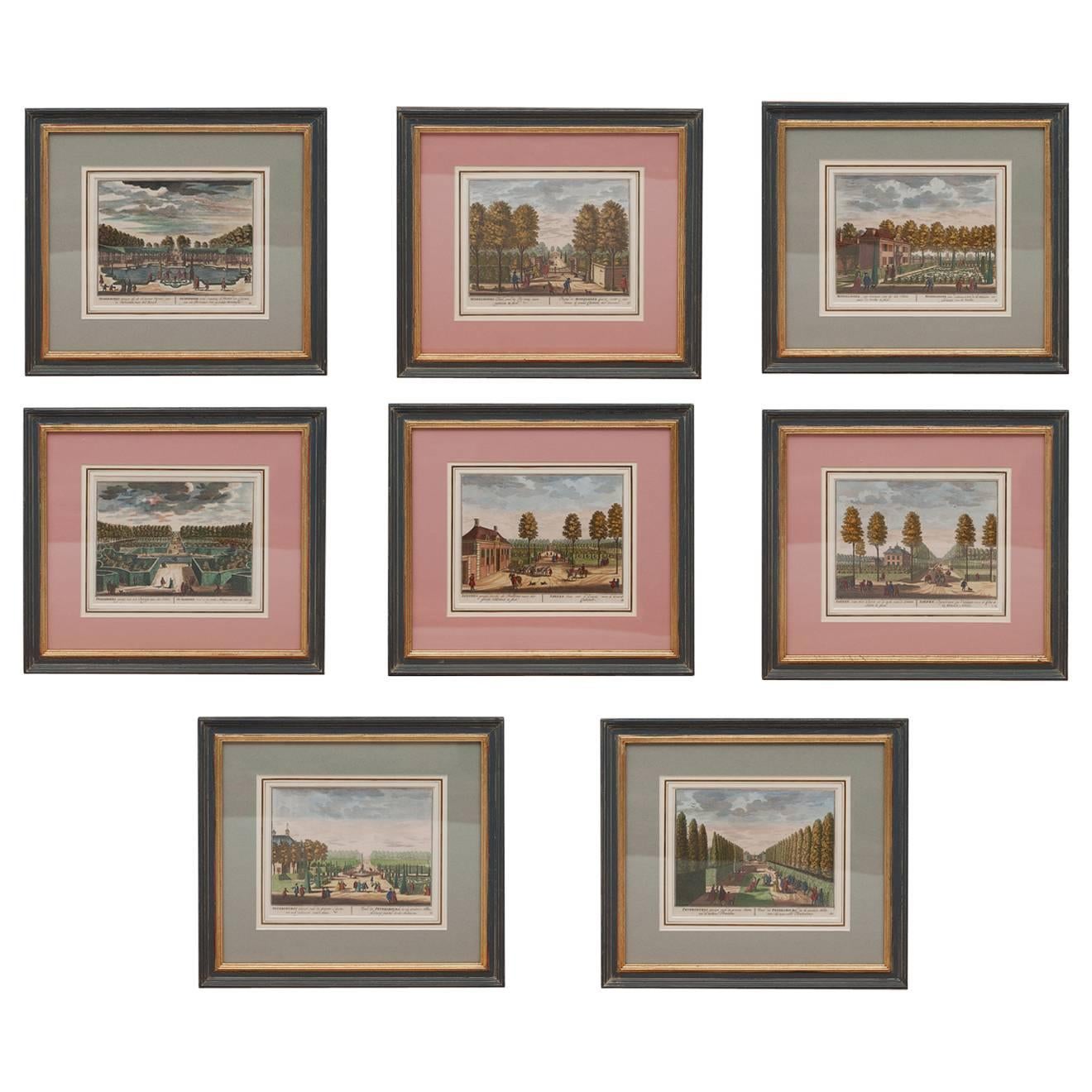 Three Italian 18th Century Hand-Colored Engravings on Paper of Vatican ...