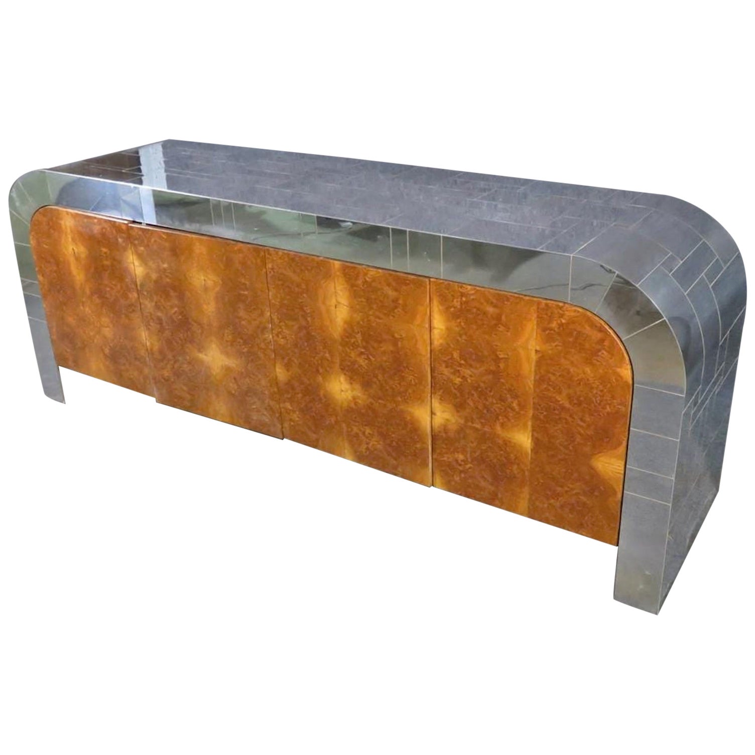 Paul Evans Patchwork Copper Sideboard Cabinet w Slate Top for ...