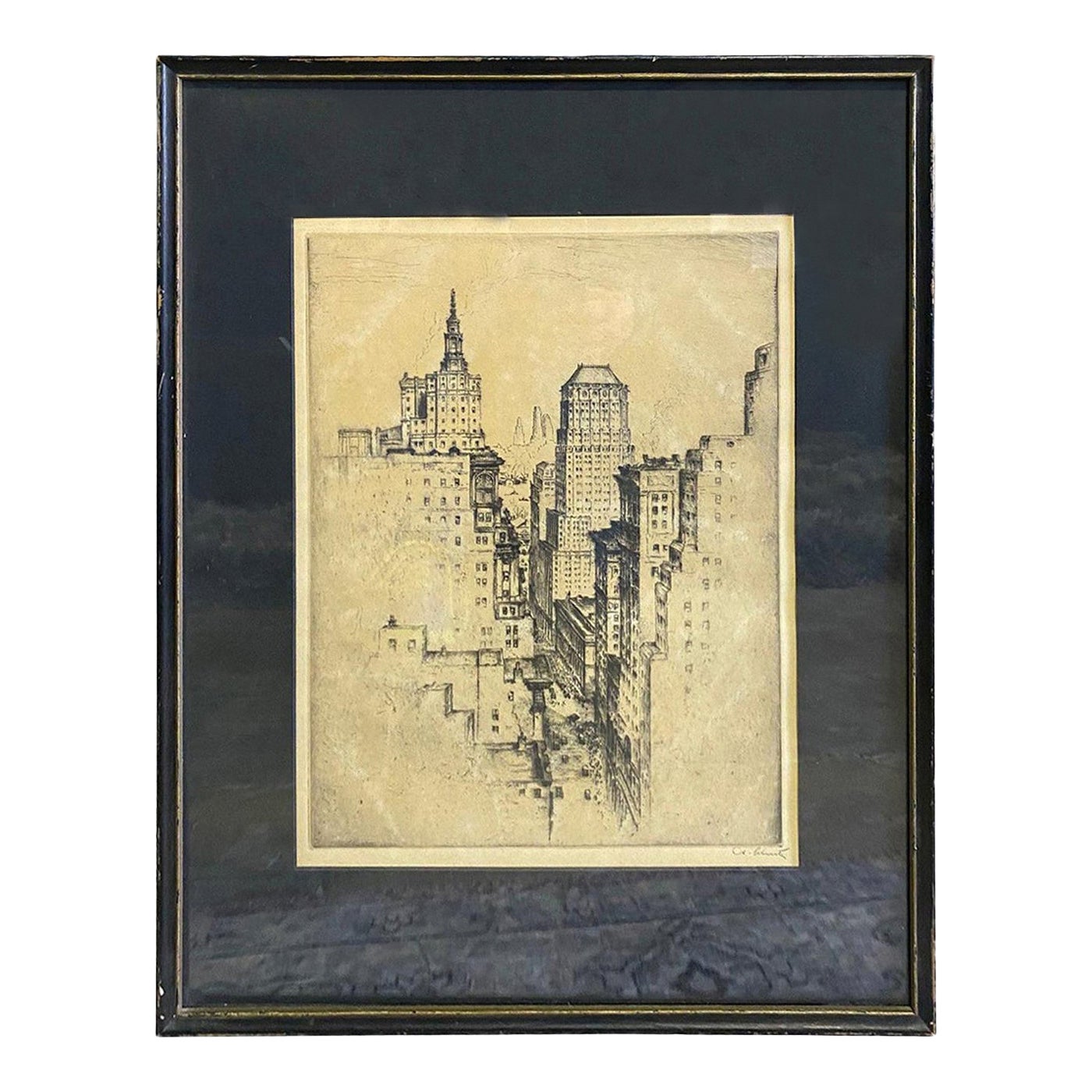 19th Century New York Signed Etching by Ernest Christian Rost, 1891 at ...