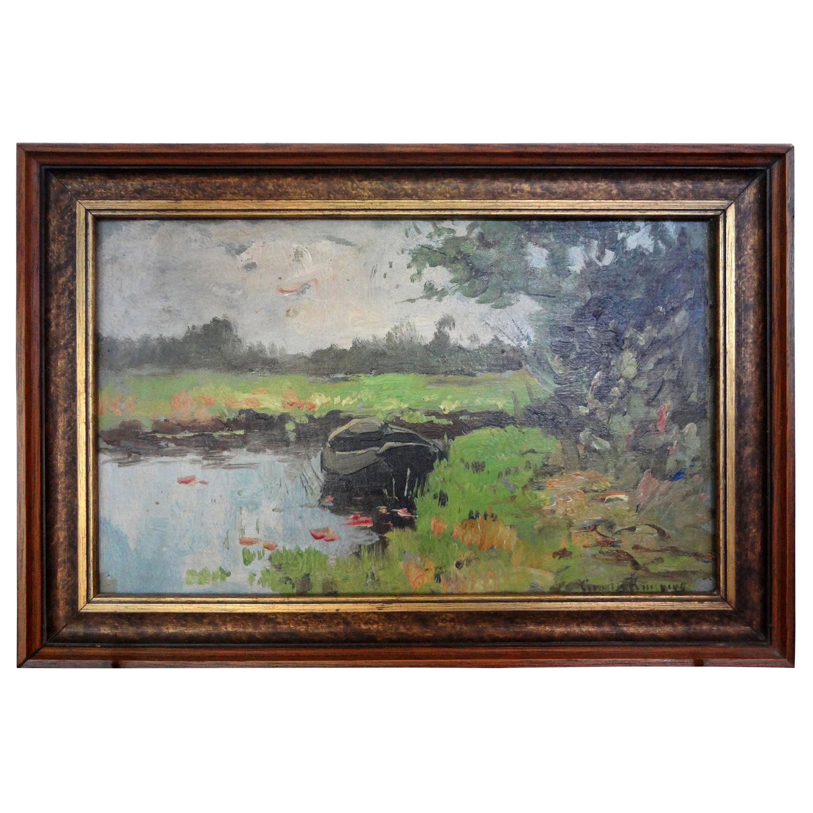 Antique Oil Painting of Squirrel by Frederick Batcheller For Sale at ...