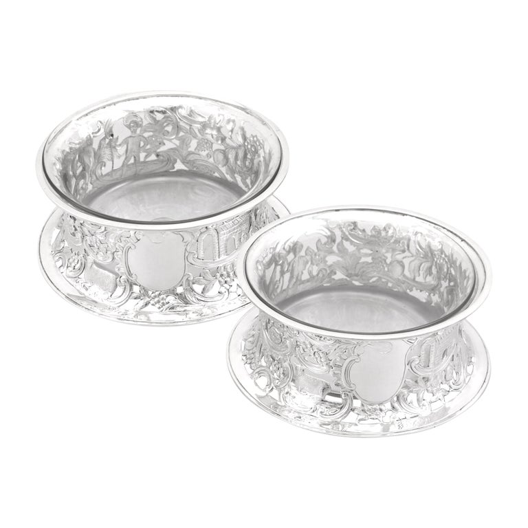 Antique Victorian Sterling Silver Potato Dish Rings For Sale at 1stDibs