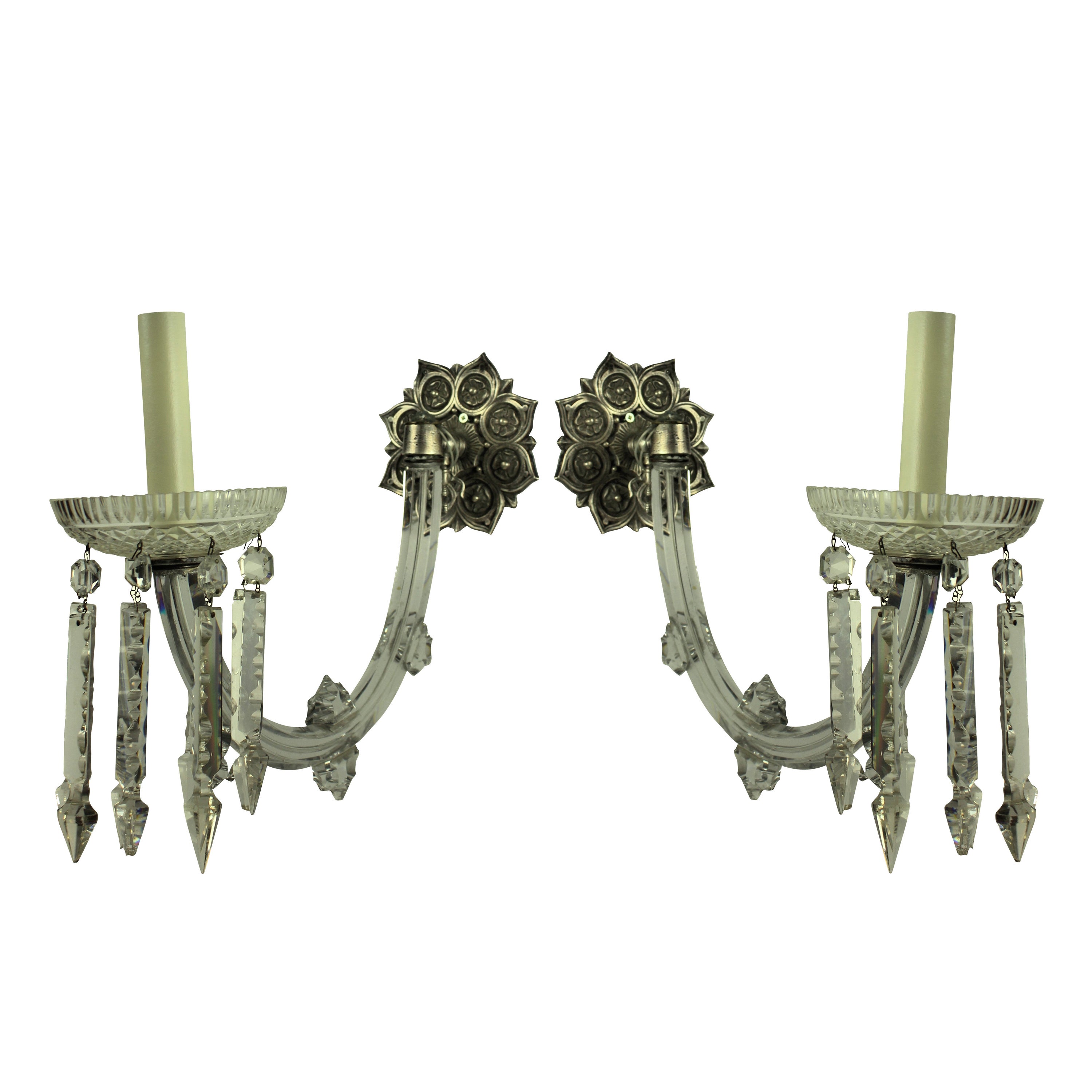 Pair of Large Bronze Single Arm Sconces For Sale at 1stDibs