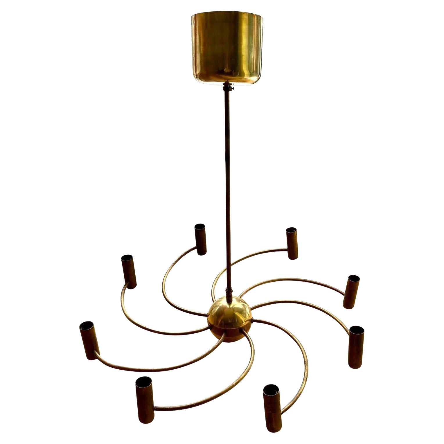 Small Unusual Empire Chandelier with Many Arms '9 Lights' at 1stDibs