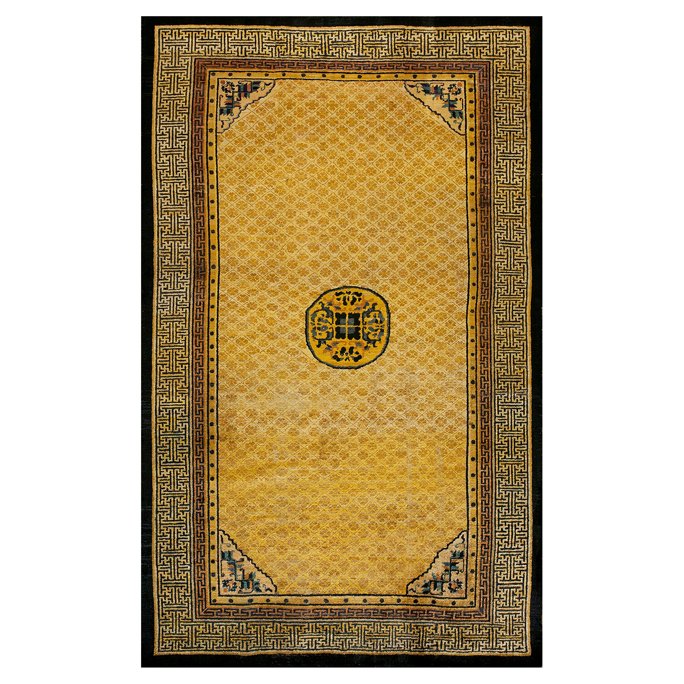 Exquisite Antique Chinese Ningxia Dragon Pillar Rug at 1stDibs