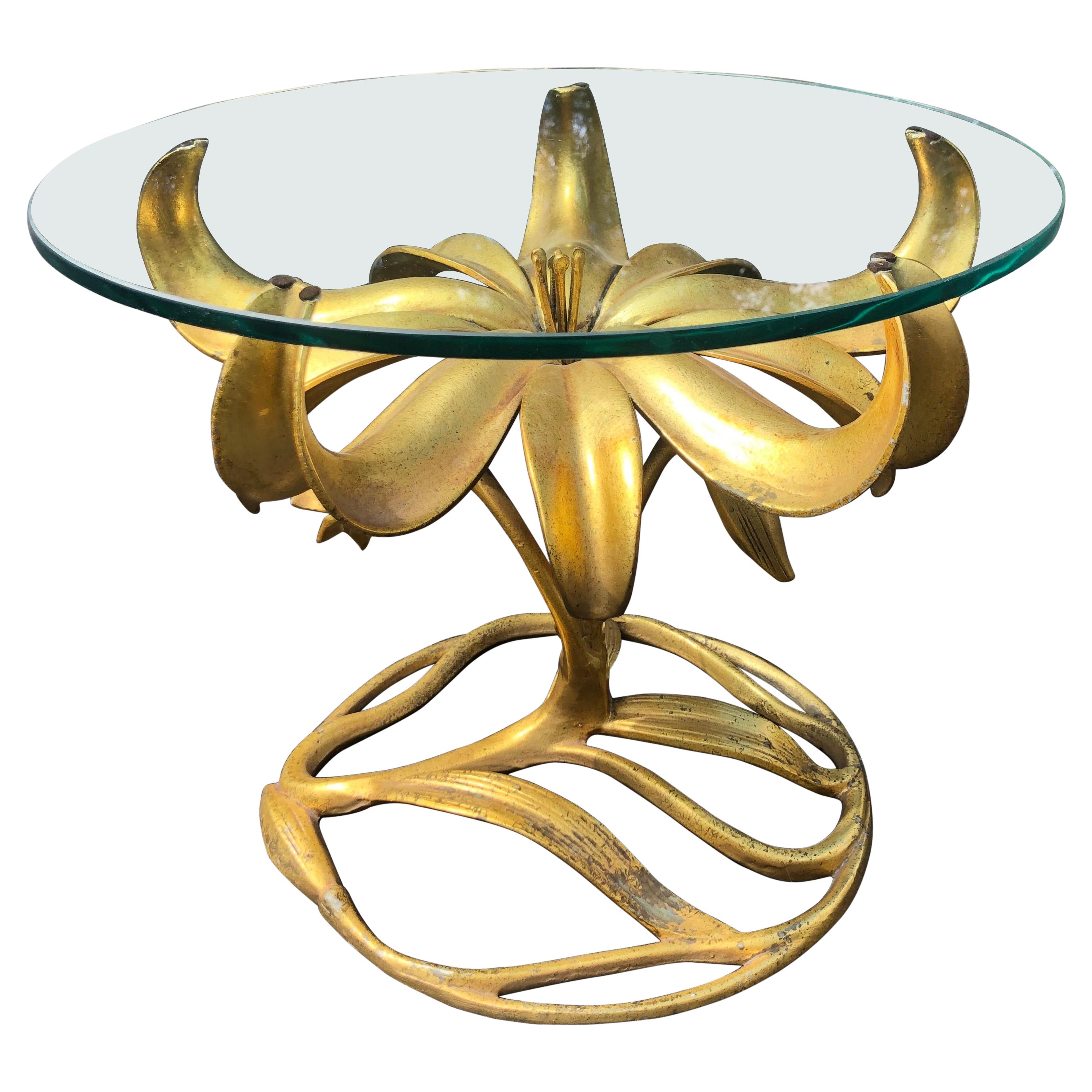 Arthur Court Gilded Lily Tables at 1stDibs