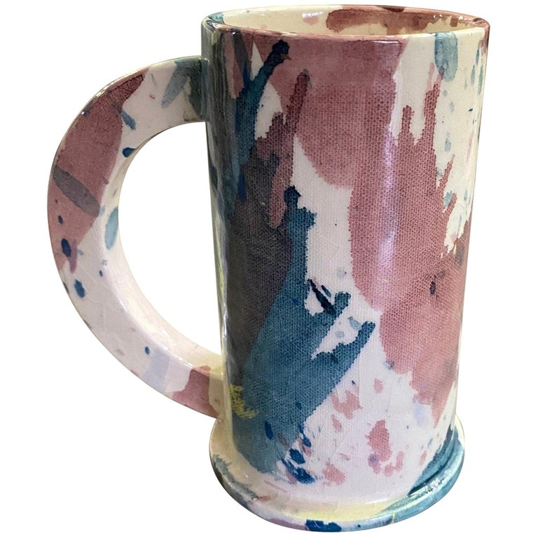 Peter Shire Exp Signed Ceramic Pottery Splatter Tall Mug Sculpture ...