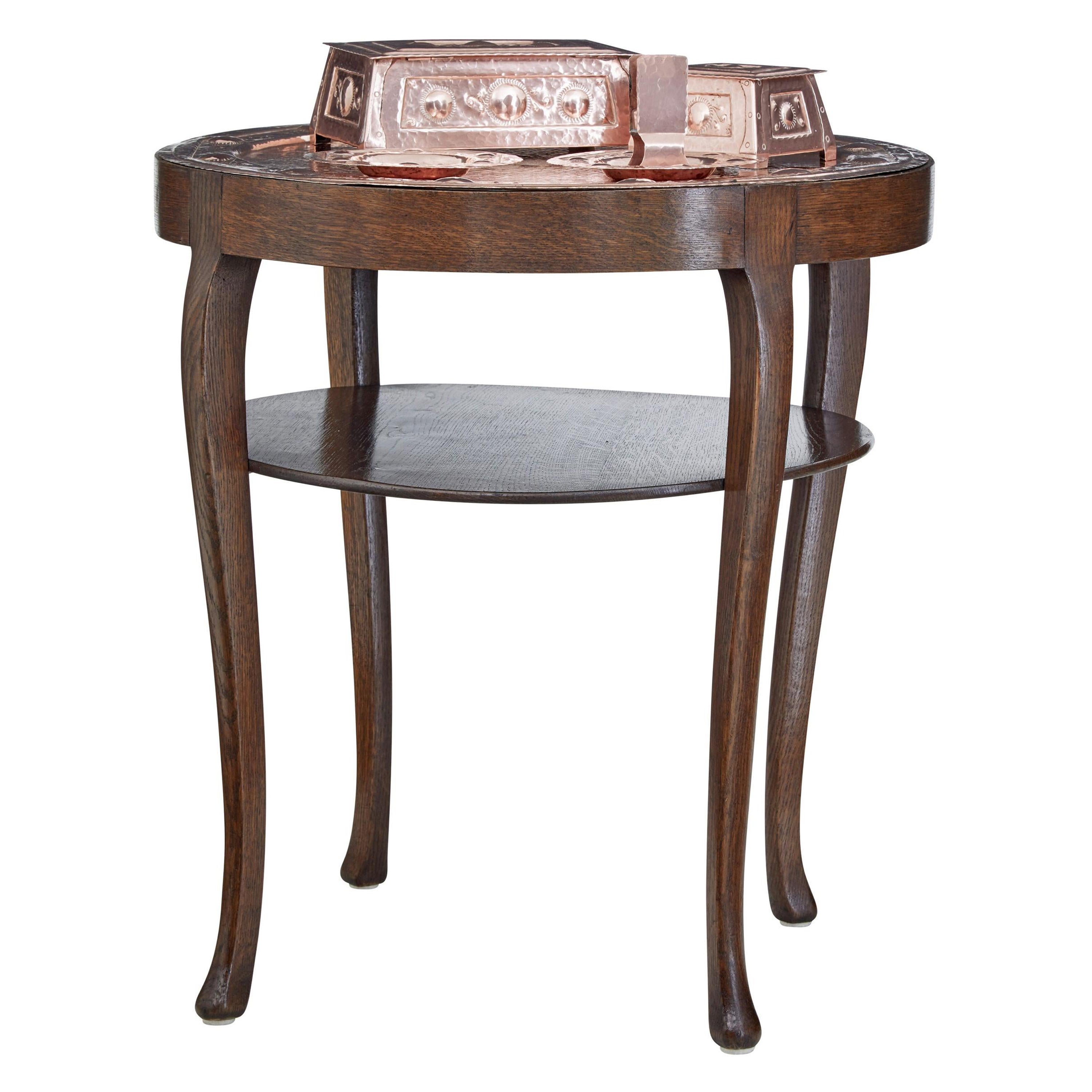 Late 19th Century Arts and Crafts Copper Tray Table with Collection For ...