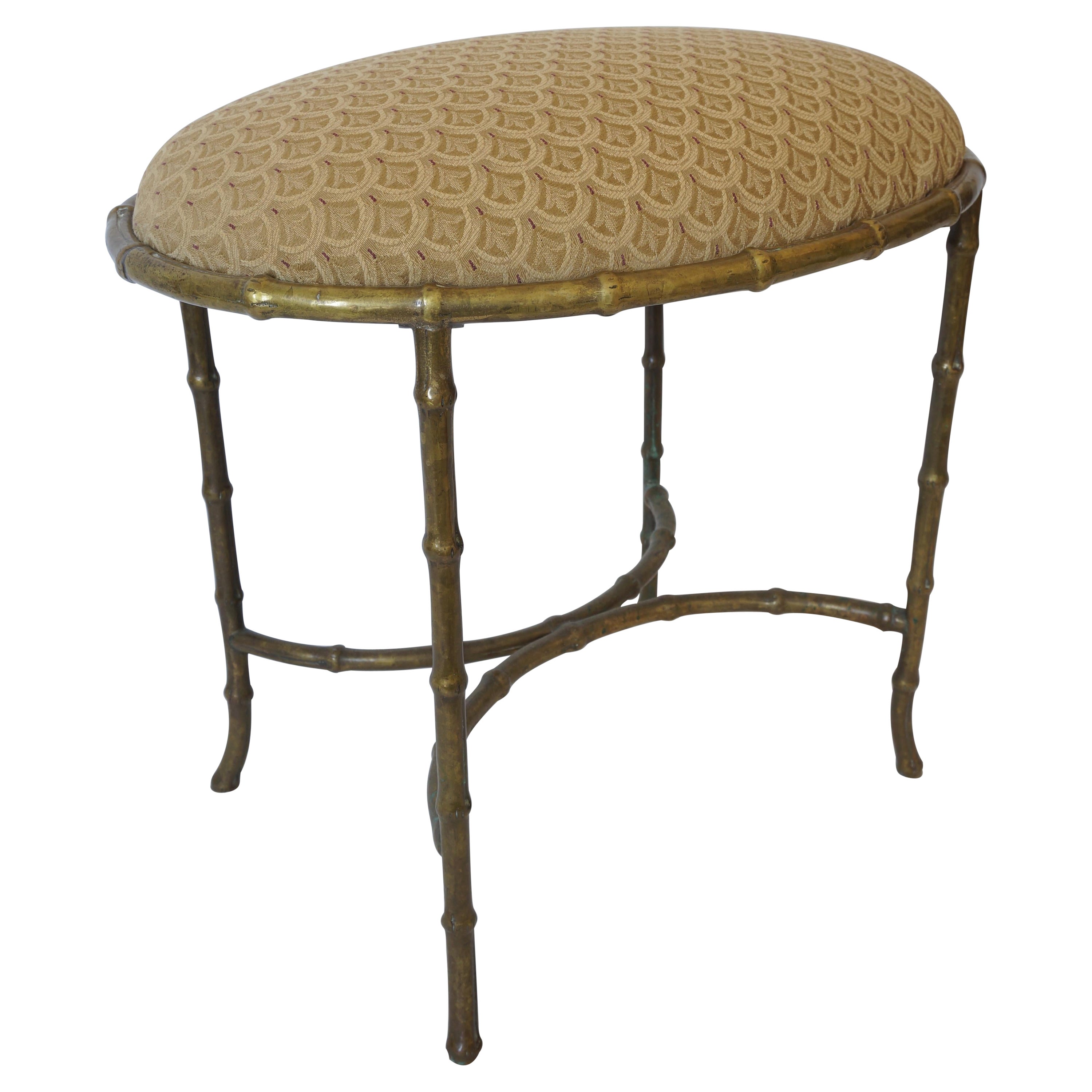 Pair Of Faux Bamboo Stools At 1stdibs