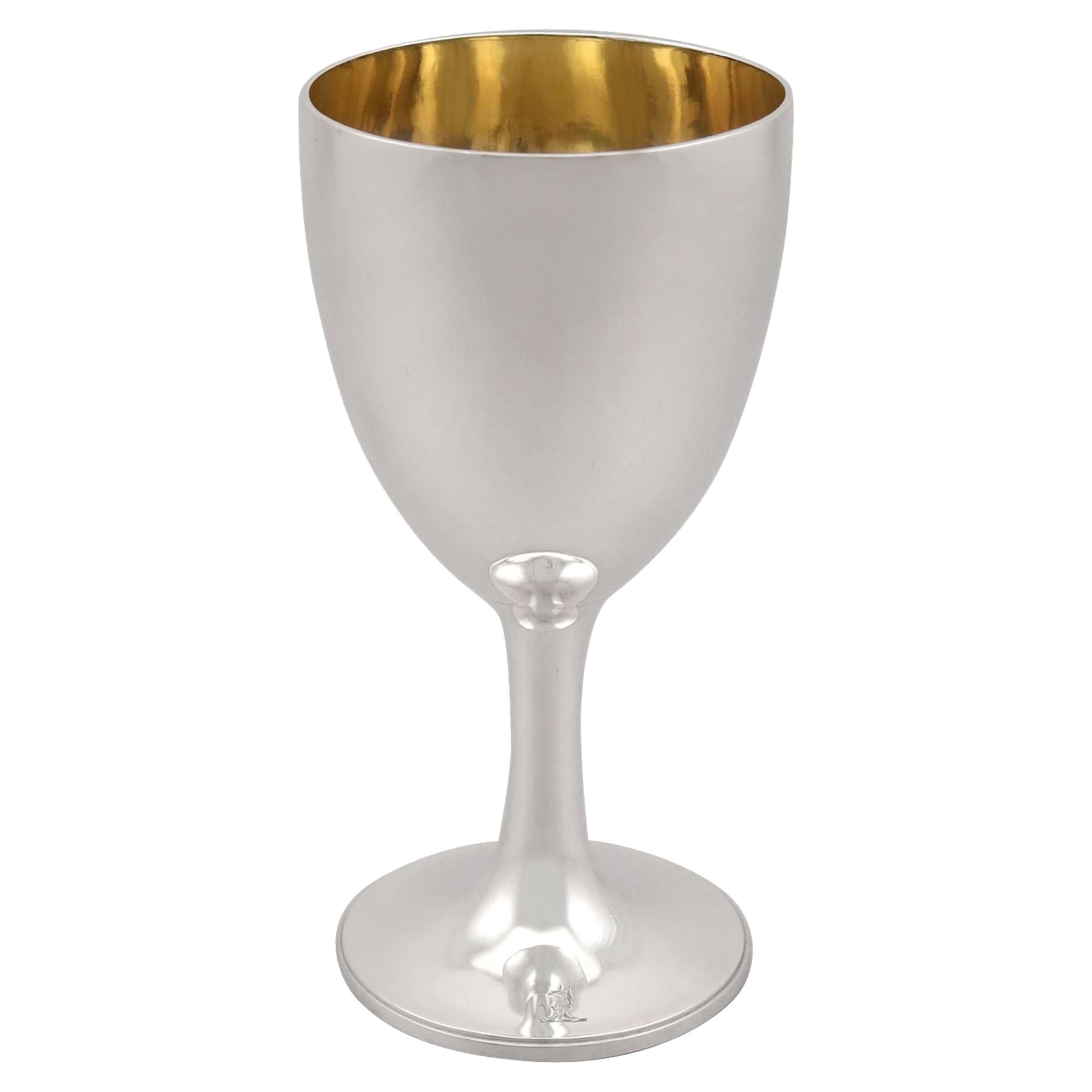 Antique Sterling Silver Chased Goblet at 1stDibs