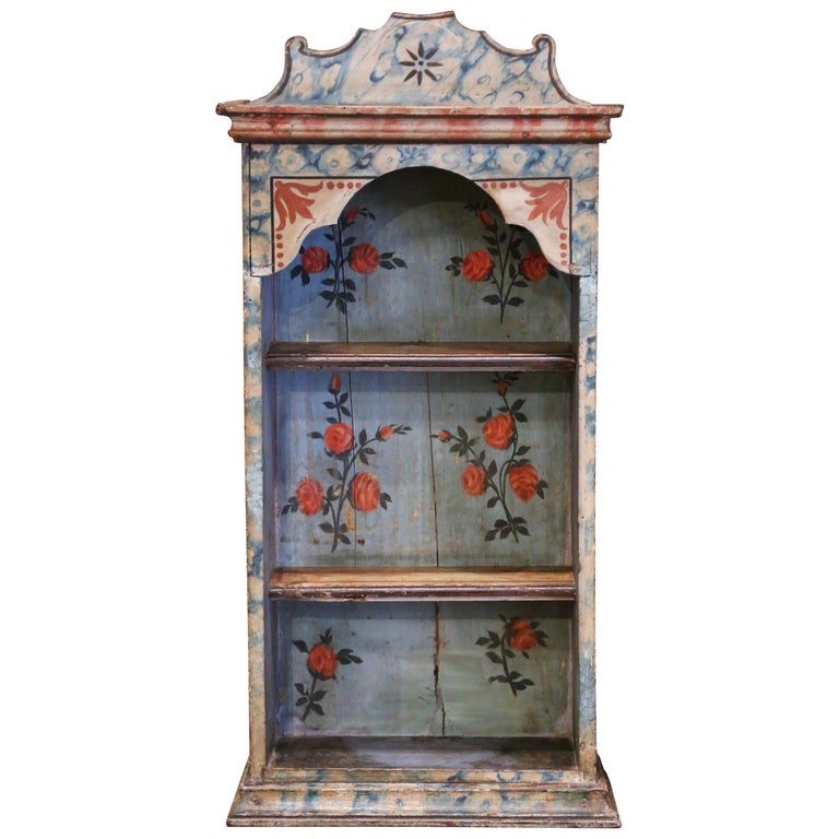 18th Century French Carved Painted Wall Shelf from Provence at 1stDibs