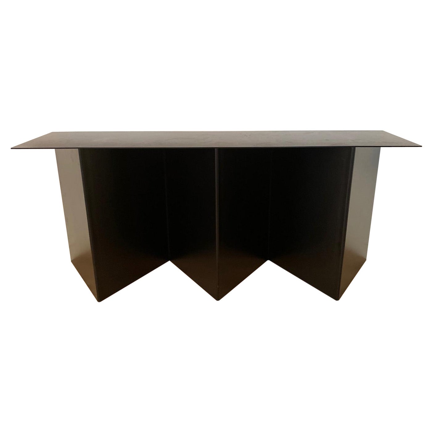 Contemporary Black Metal Wavy Console, in Stock at 1stDibs