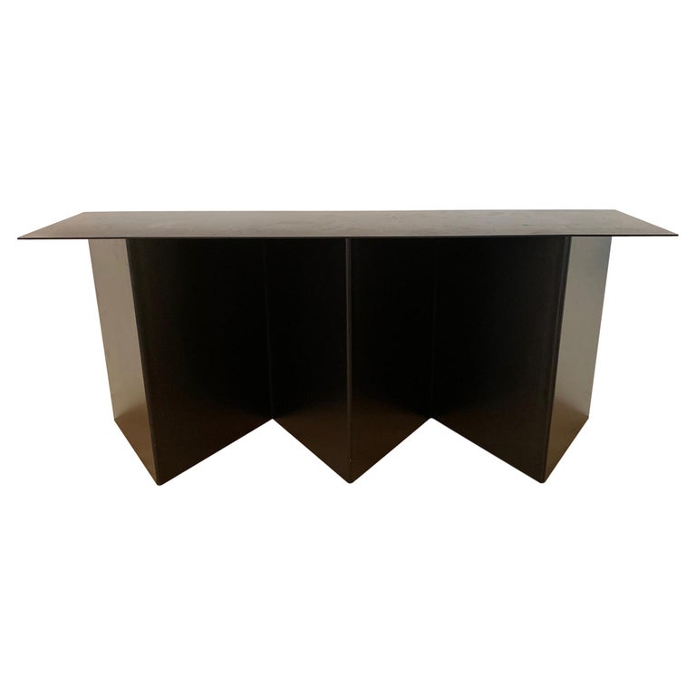 Contemporary Black Metal Wavy Console, in Stock at 1stDibs