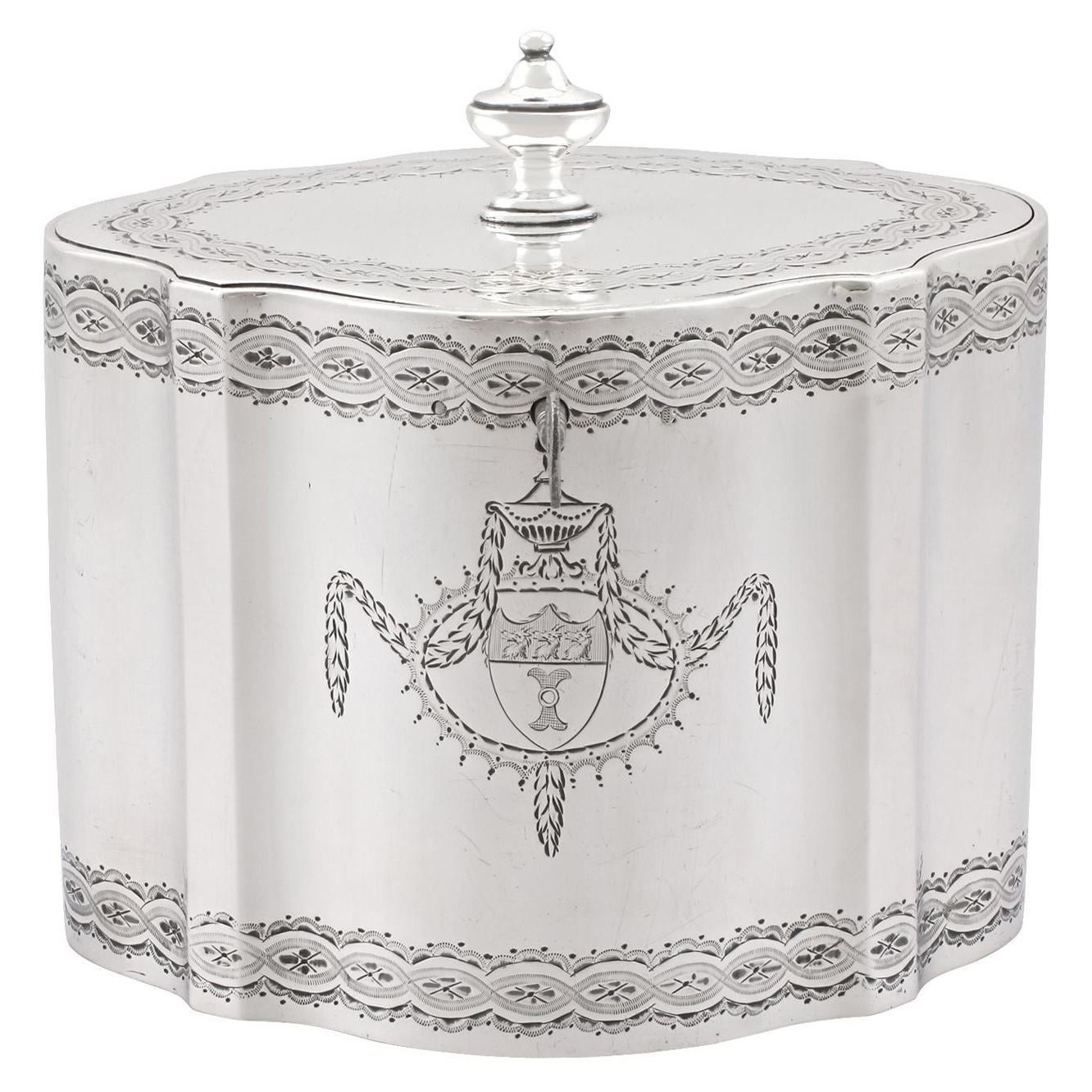 Danish Baroque Silver Tea Caddy For Sale at 1stDibs