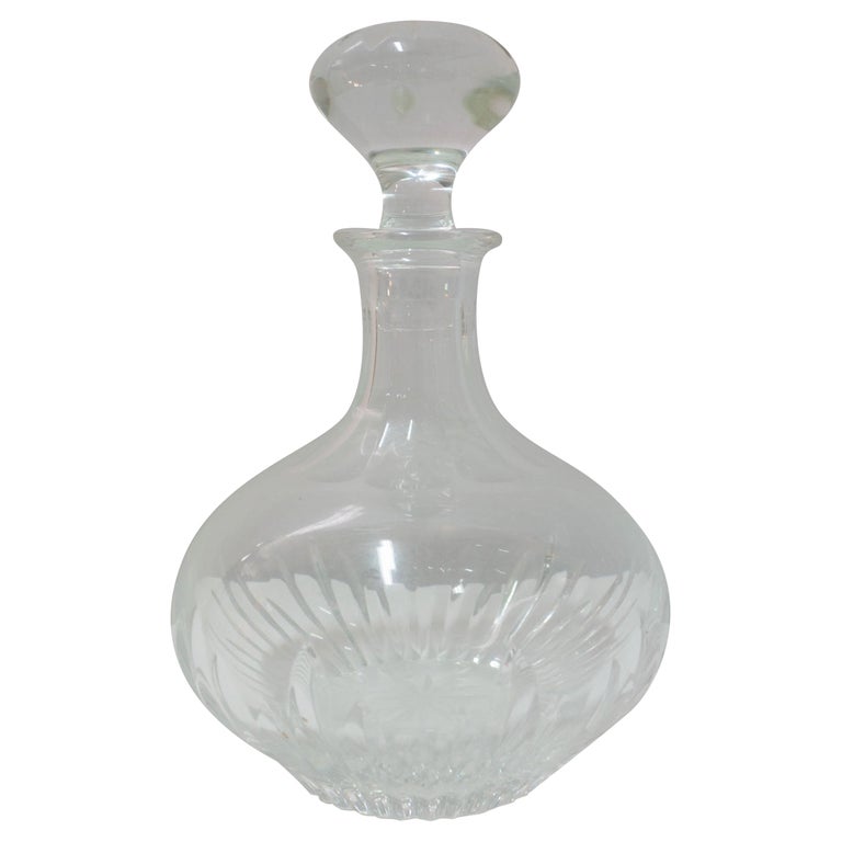 French Crystal Carafe Midcentury For Sale at 1stDibs