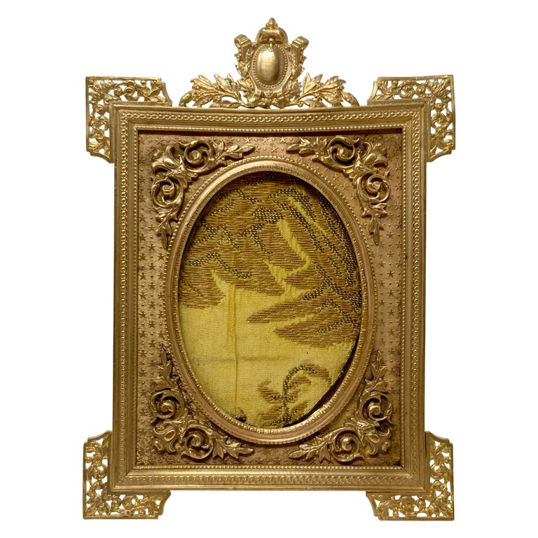 Antique French Bronze D' Ore Rectangular Desktop Picture Frame, Circa ...