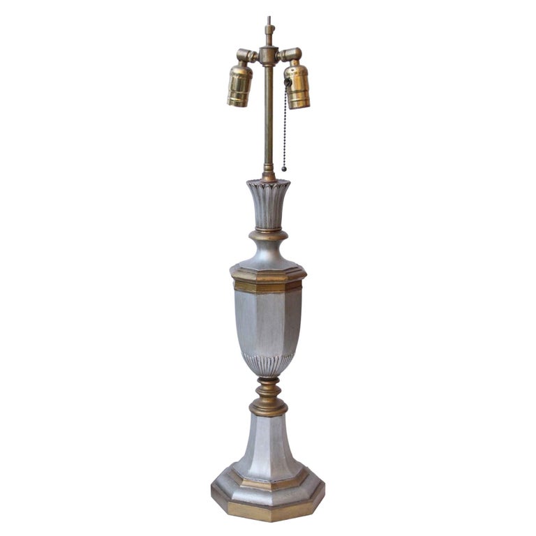 20th C. English Made Georgian Style Table Lamp w/ Two Adjustable ...