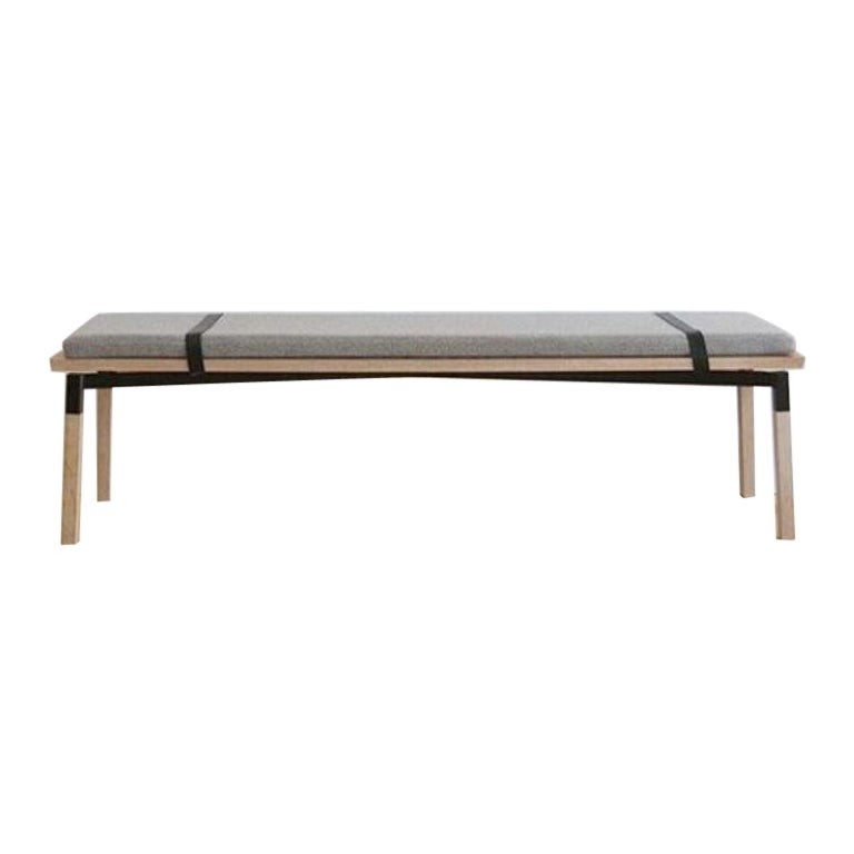 Oak Large Parkdale Bench with Cushion by Hollis and Morris For Sale at ...