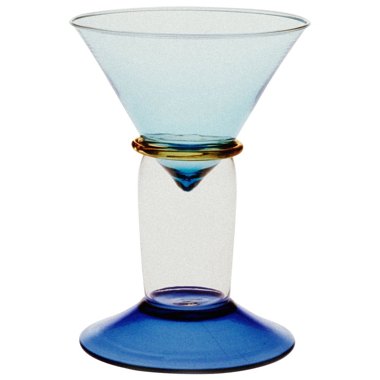 CASSIOPEA Glass in Clear and Blue by Marco Zanini for Memphis Milano ...