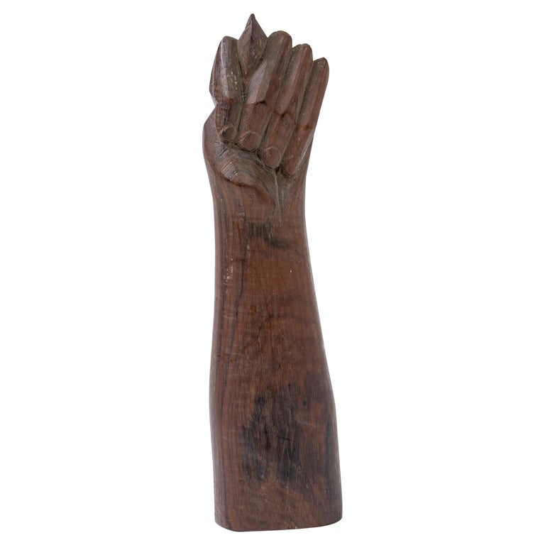 Carved Rosewood Arm Sculpture, USA 1960's at 1stDibs