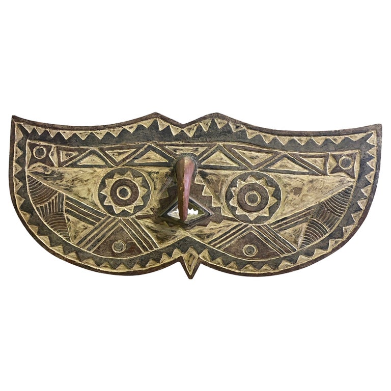 African Bwa Burkina Faso Bobo Butterfly Hawk Large Polychrome Wood ...